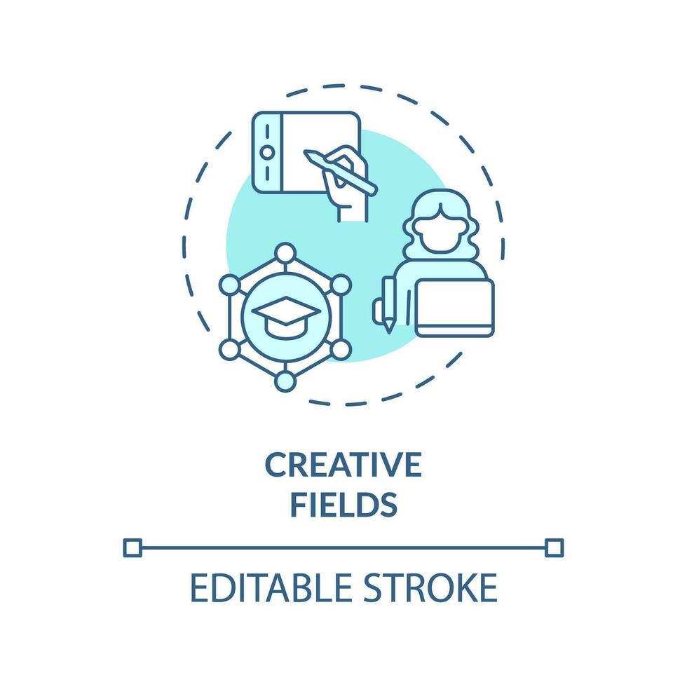 2D editable blue icon creative fields concept, monochromatic isolated ... 2D editable blue icon creative fields concept, monochromatic isolated ...
