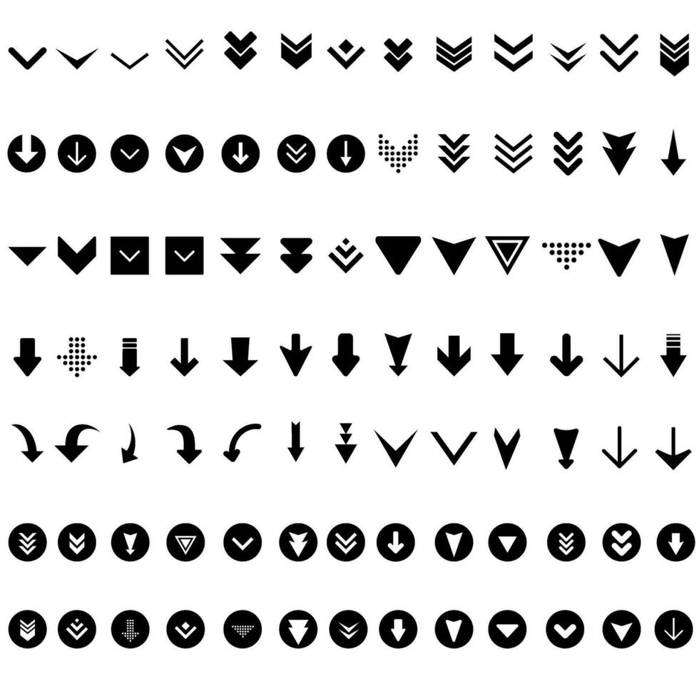 Down arrow vector icon set. scroll illustration sign collection ... Down arrow vector icon set. scroll illustration sign collection ...