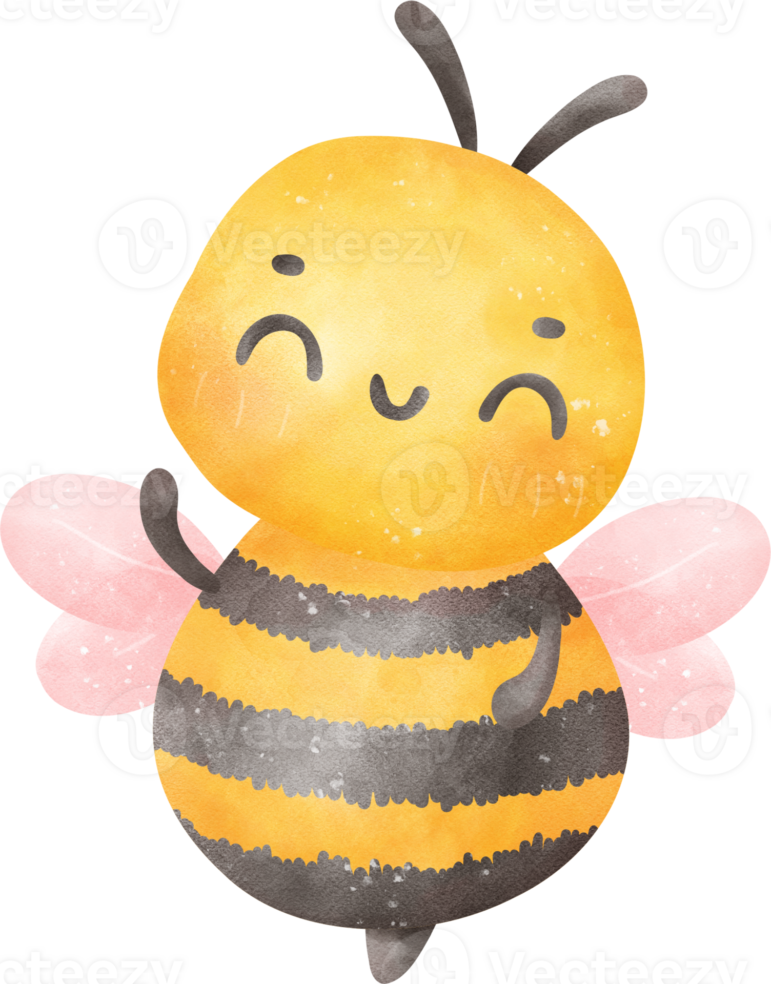 Cute Honey bee watercolor 35174270 PNG