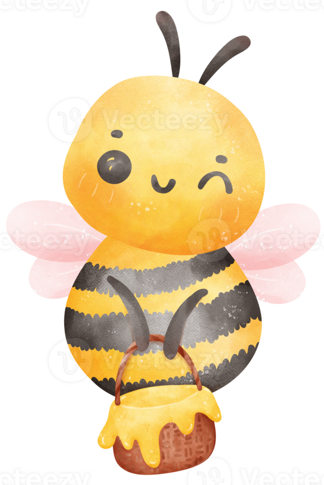 Honey Bee Cartoon Watercolor 35174300 Png