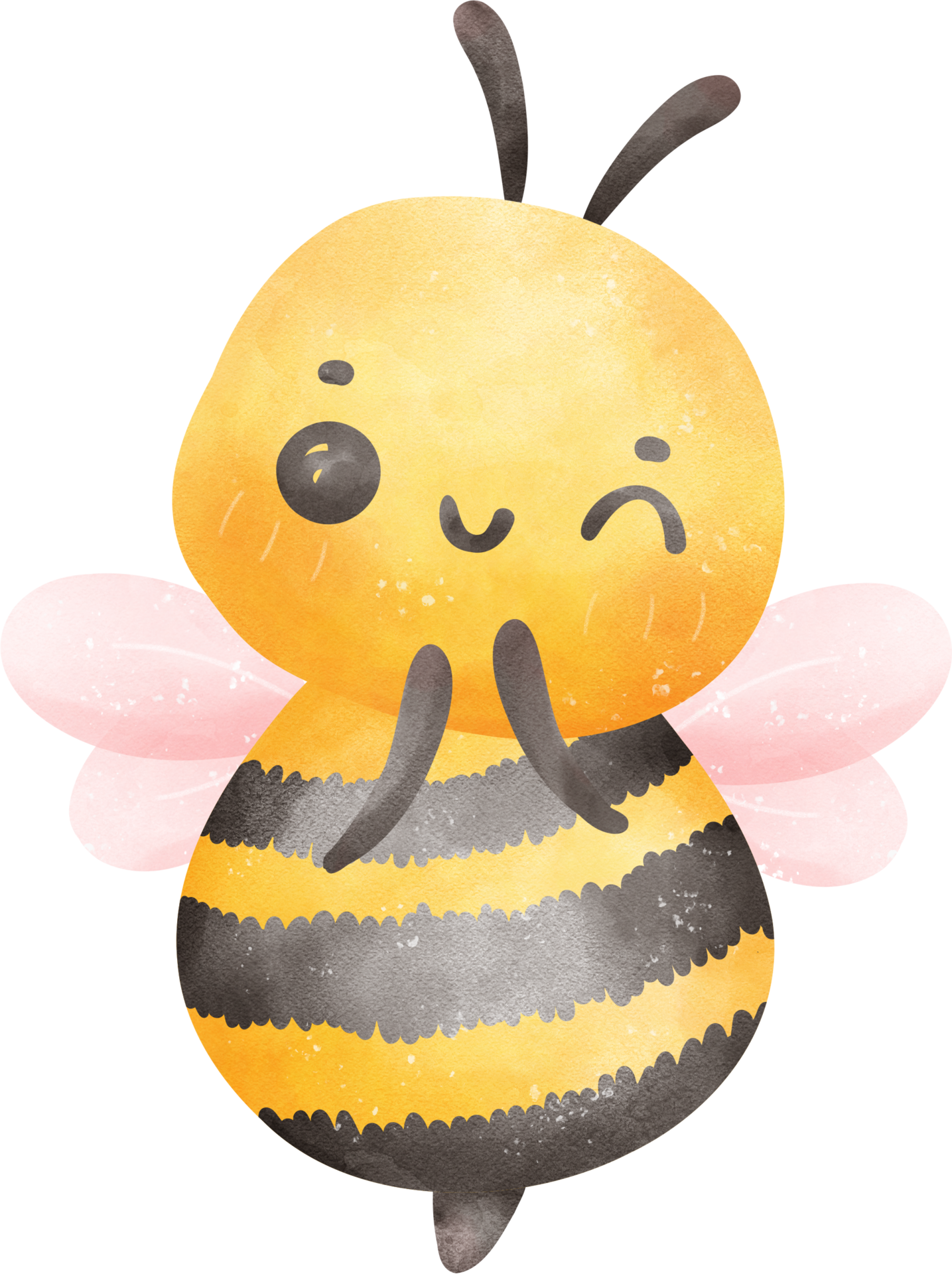Cute Honey bee watercolor 35174326 PNG