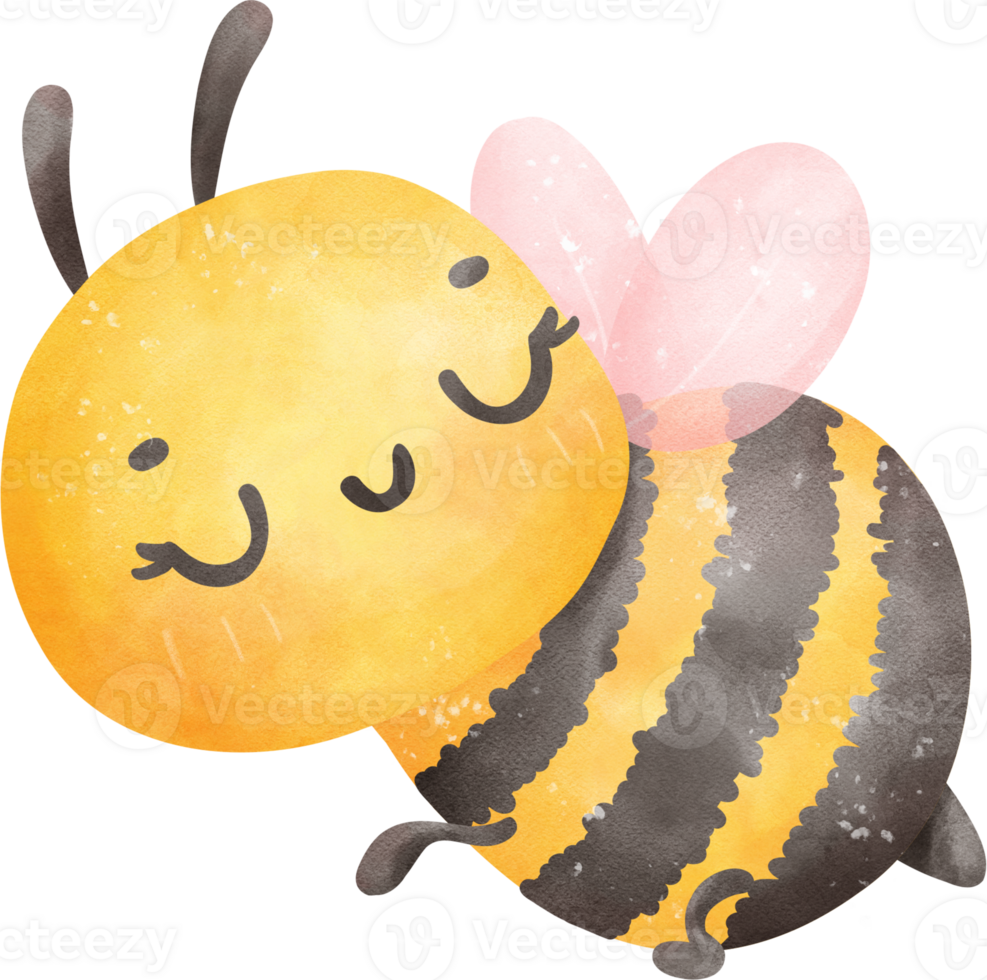Cute Honey bee watercolor 35174343 PNG