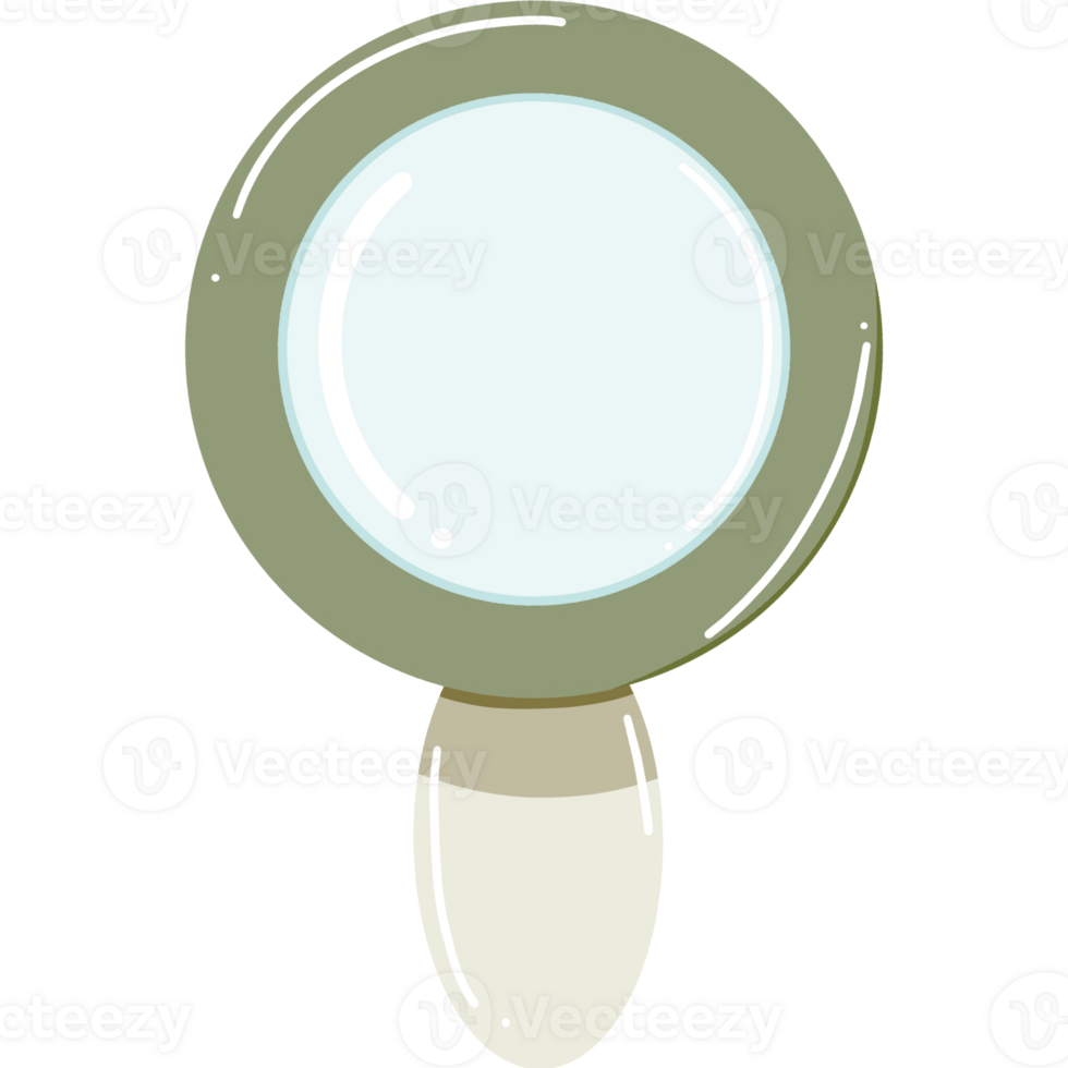Lovely Green Magnifying Glass 35174674 Png