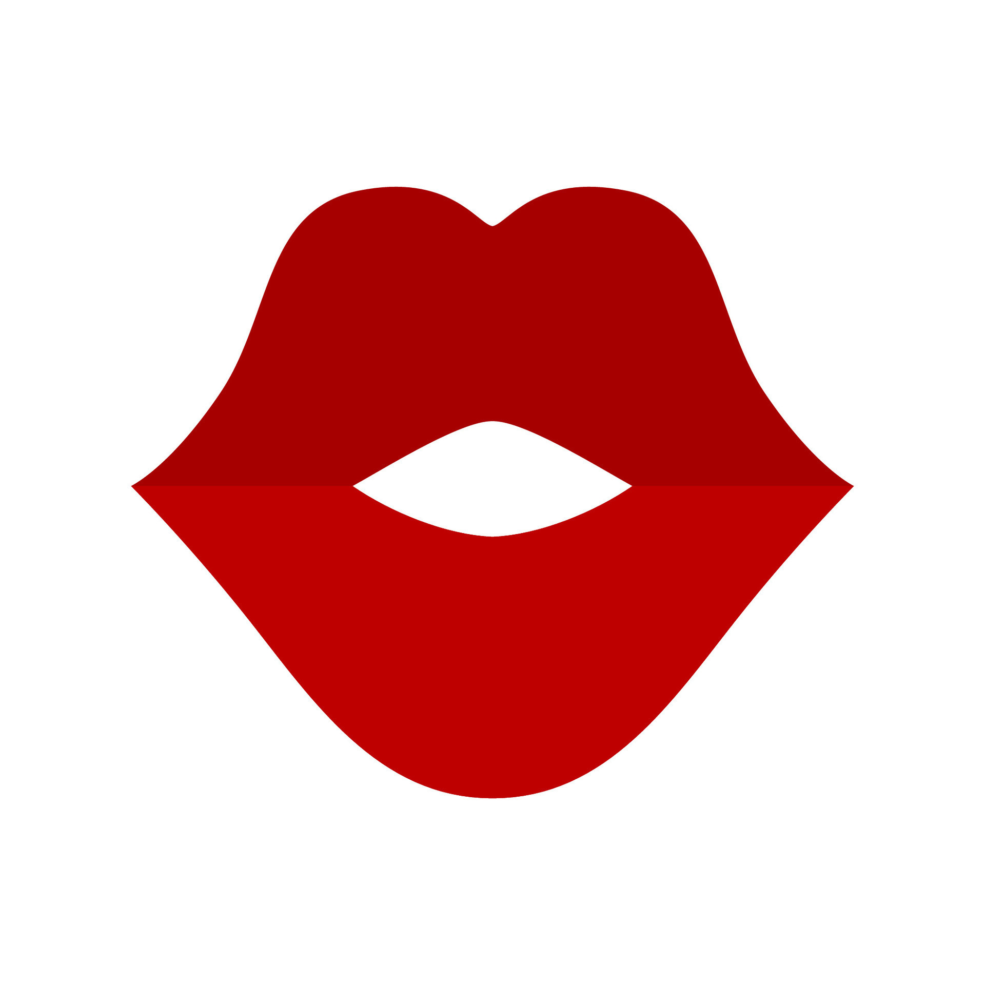 Red Lips Icon Isolated On White Background Kiss Vector Illustration