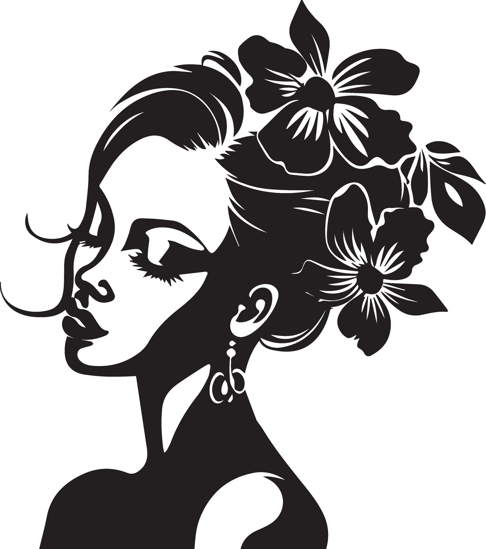 Beautiful Woman vector silhouette 6 35180794 Vector Art at Vecteezy