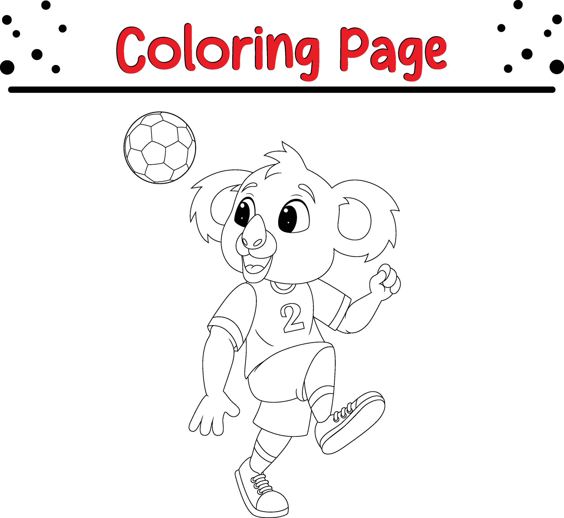 funny koala coloring page for kids 35193305 Vector Art at Vecteezy