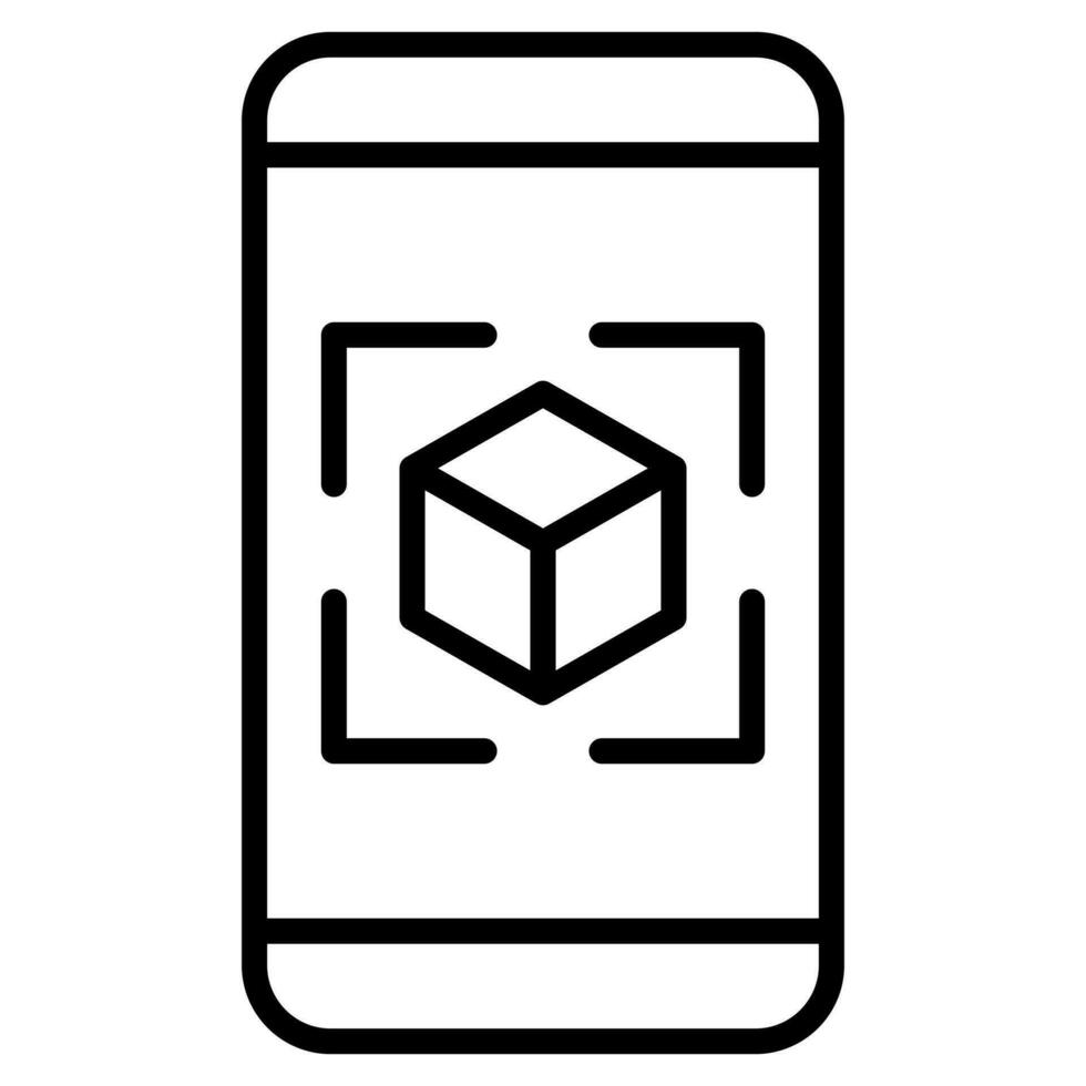 AR App icon line vector illustration 35193690 Vector Art at Vecteezy