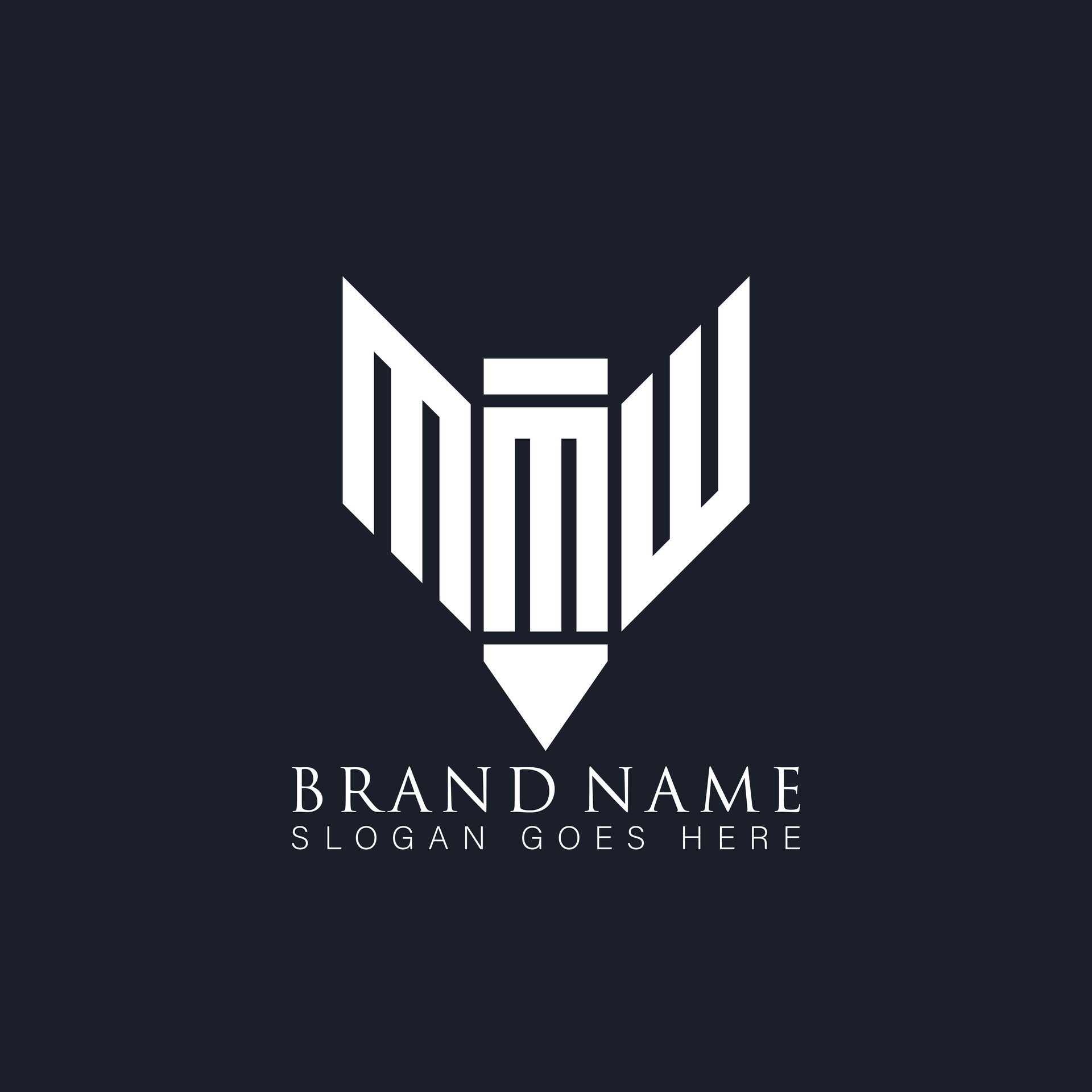 mmw resumen letra logo. mmw creativo monograma iniciales letra logo concepto. mmw único moderno ...