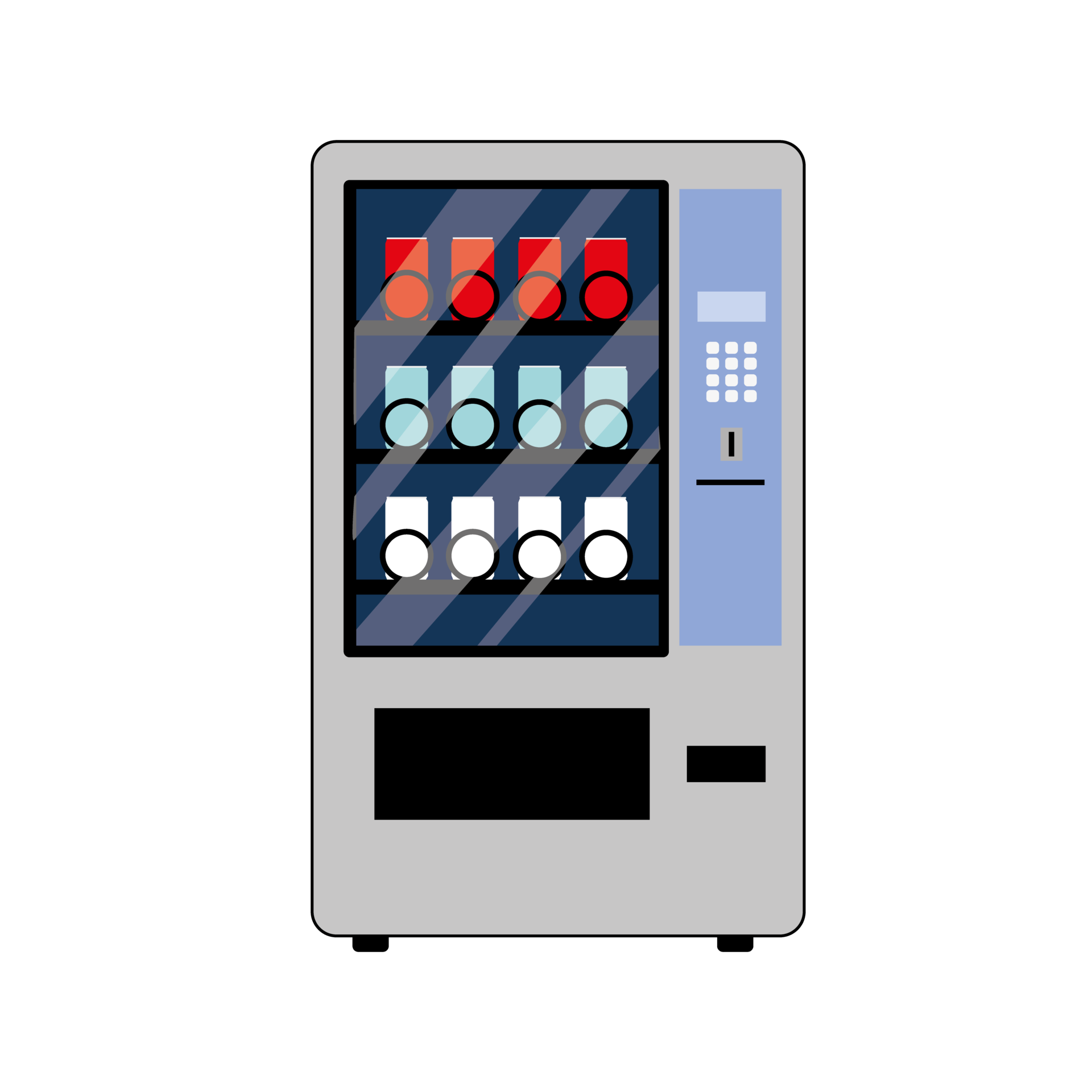 Vending machine with snacks and drinks, flat style 35195858 PNG