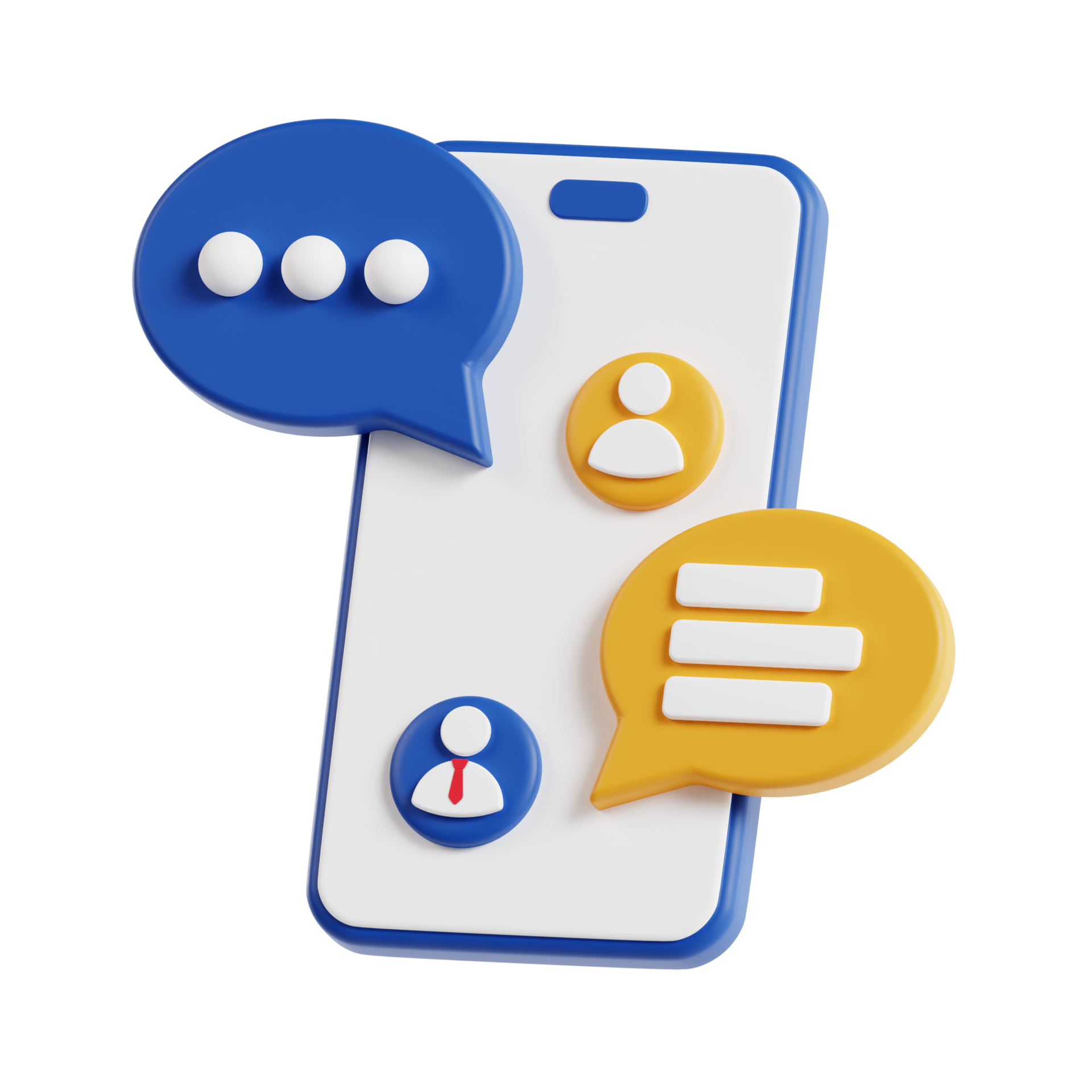 3d mobile message with transparent background, marketing and ...