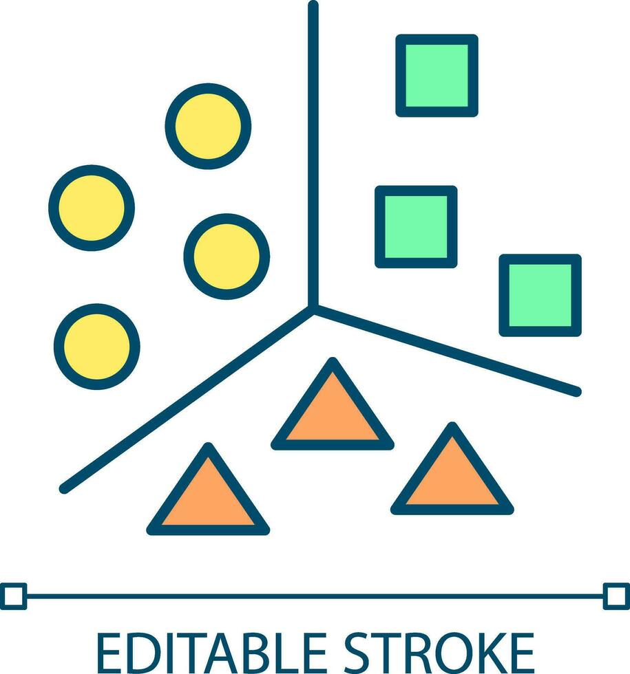 2d Editable Anomaly Detection Icon Isolated Vector Representing