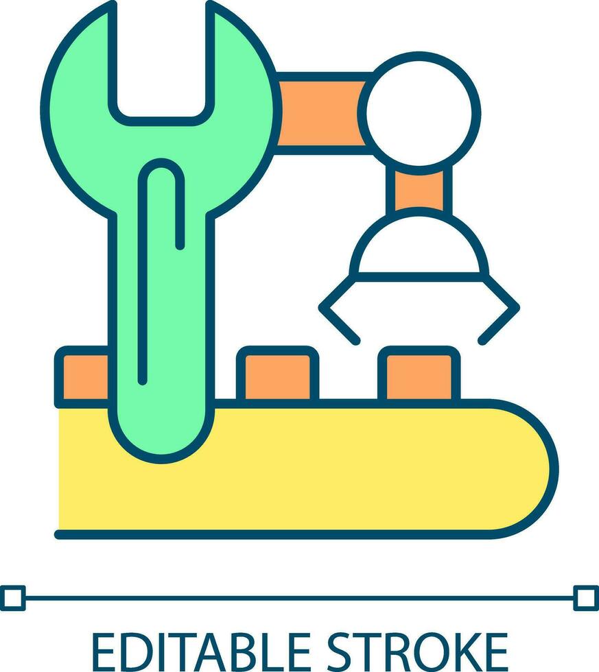 2D editable improve maintenance planning icon, isolated vector ... 2D editable improve maintenance planning icon, isolated vector ...
