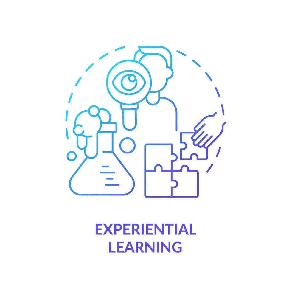 2d Gradient Experiential Learning Icon Simple Vector Thin Line