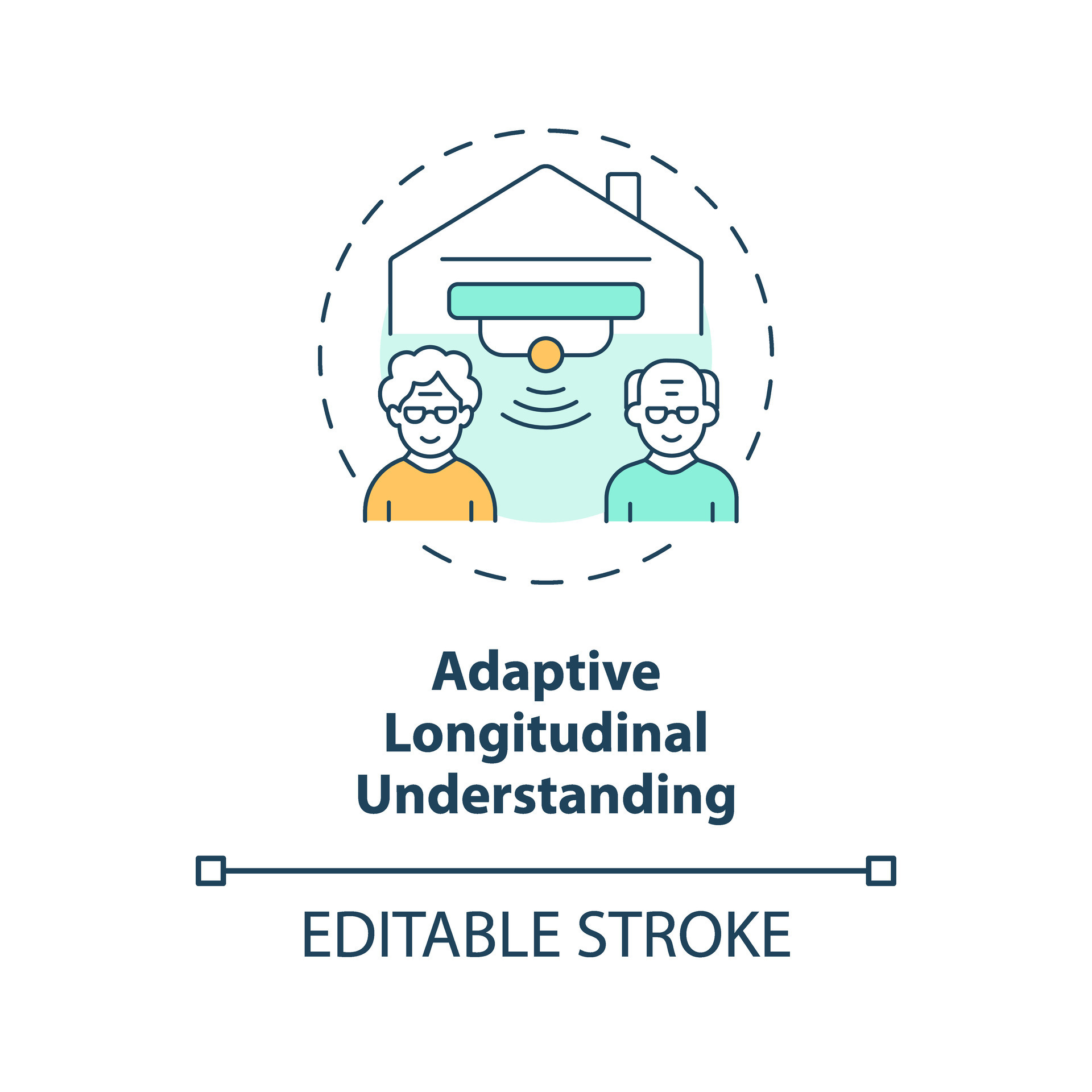 2d Editable Thin Line Icon Adaptive Longitudinal Understanding Concept Isolated Vector