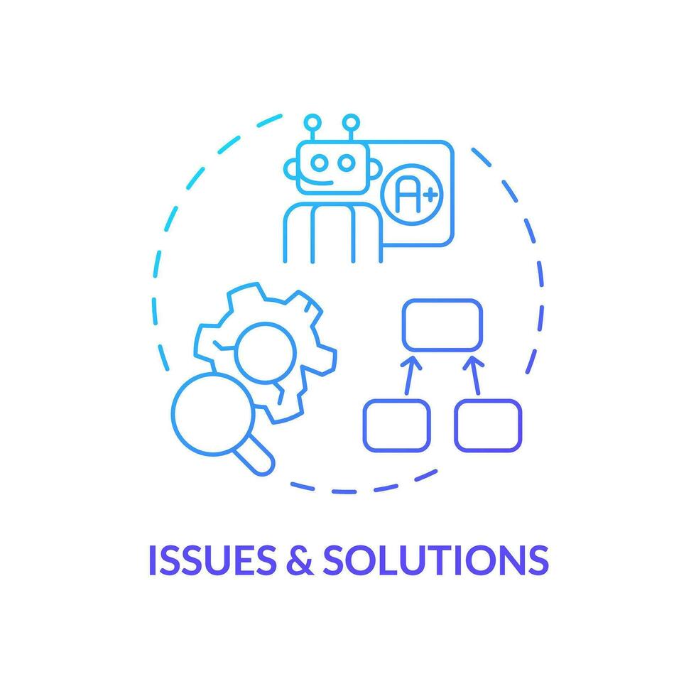 2d Issues And Solutions Gradient Icon Representing Ai Ops Isolated