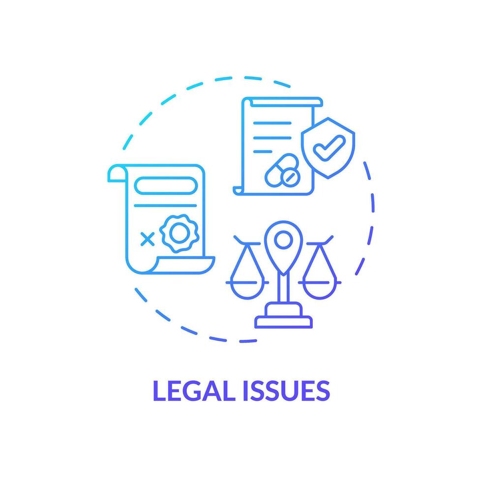 2D gradient legal issues icon, simple isolated vector, medical tourism ... 2D gradient legal issues icon, simple isolated vector, medical tourism ...