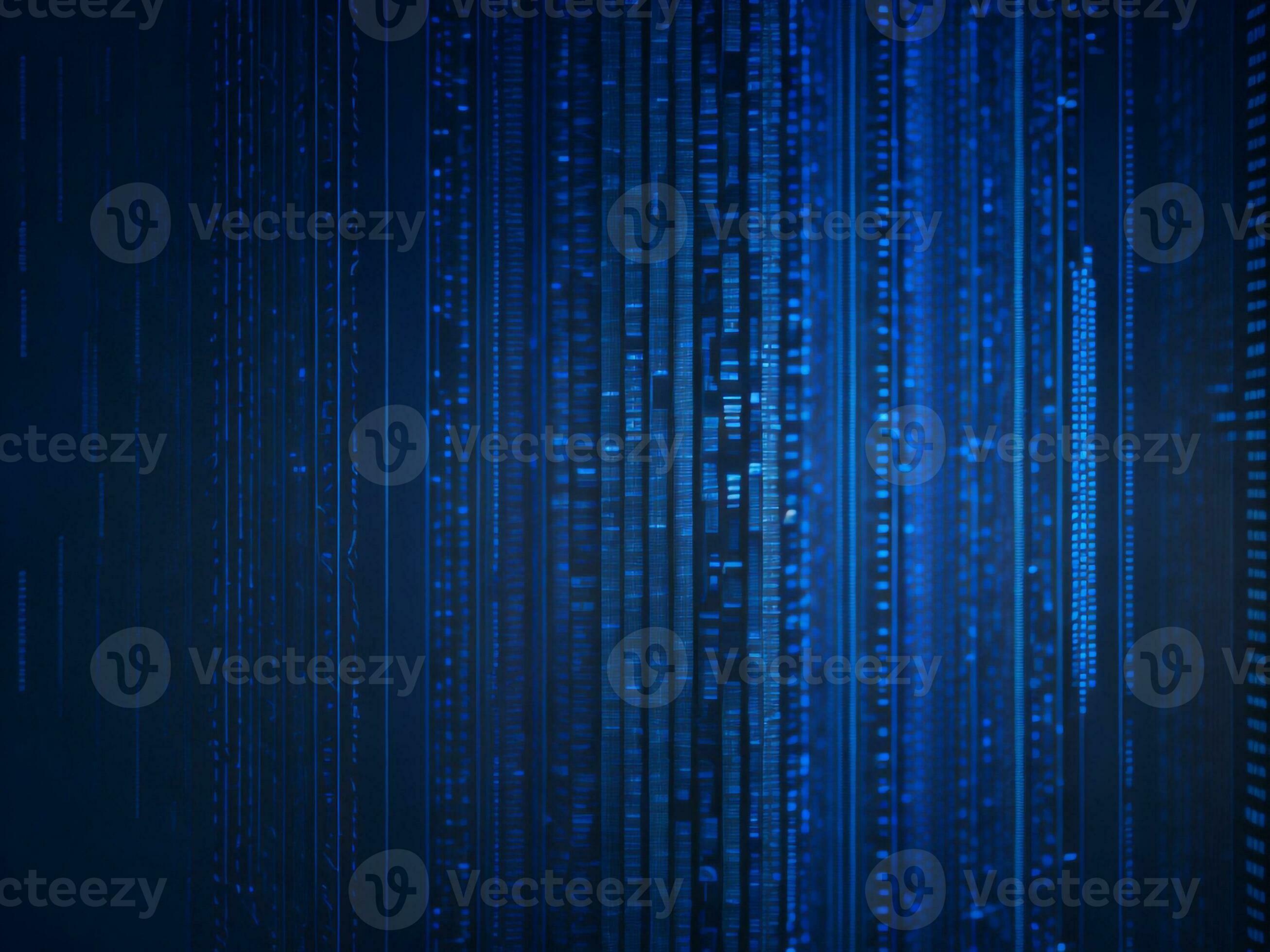 Ai Generated Blue Digital Binary Data On Computer Screen Background Binary Code Background 1325