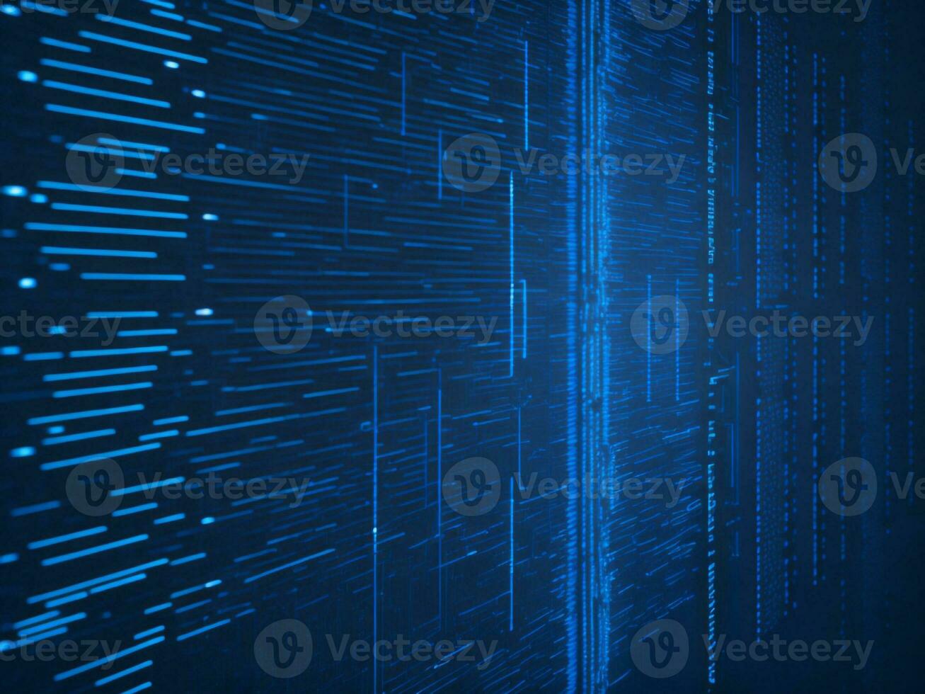 Ai Generated Blue Digital Binary Data On Computer Screen Background Binary Code Background