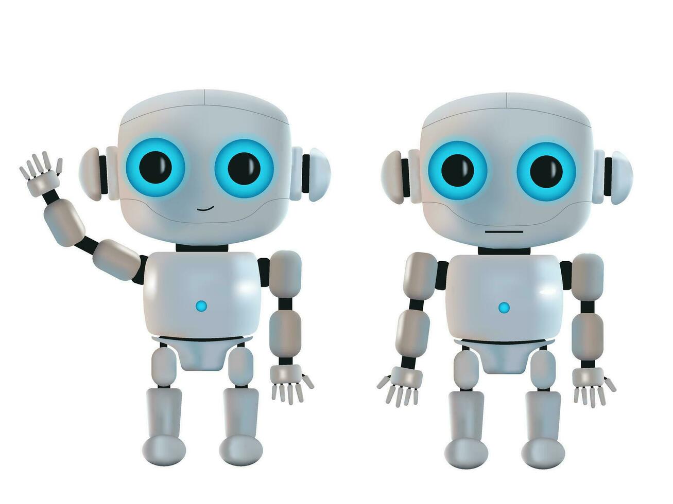 Chatbot Assistant In Robot Form Possessing Artificial Intelligence In 3d Style 35214990 Vector