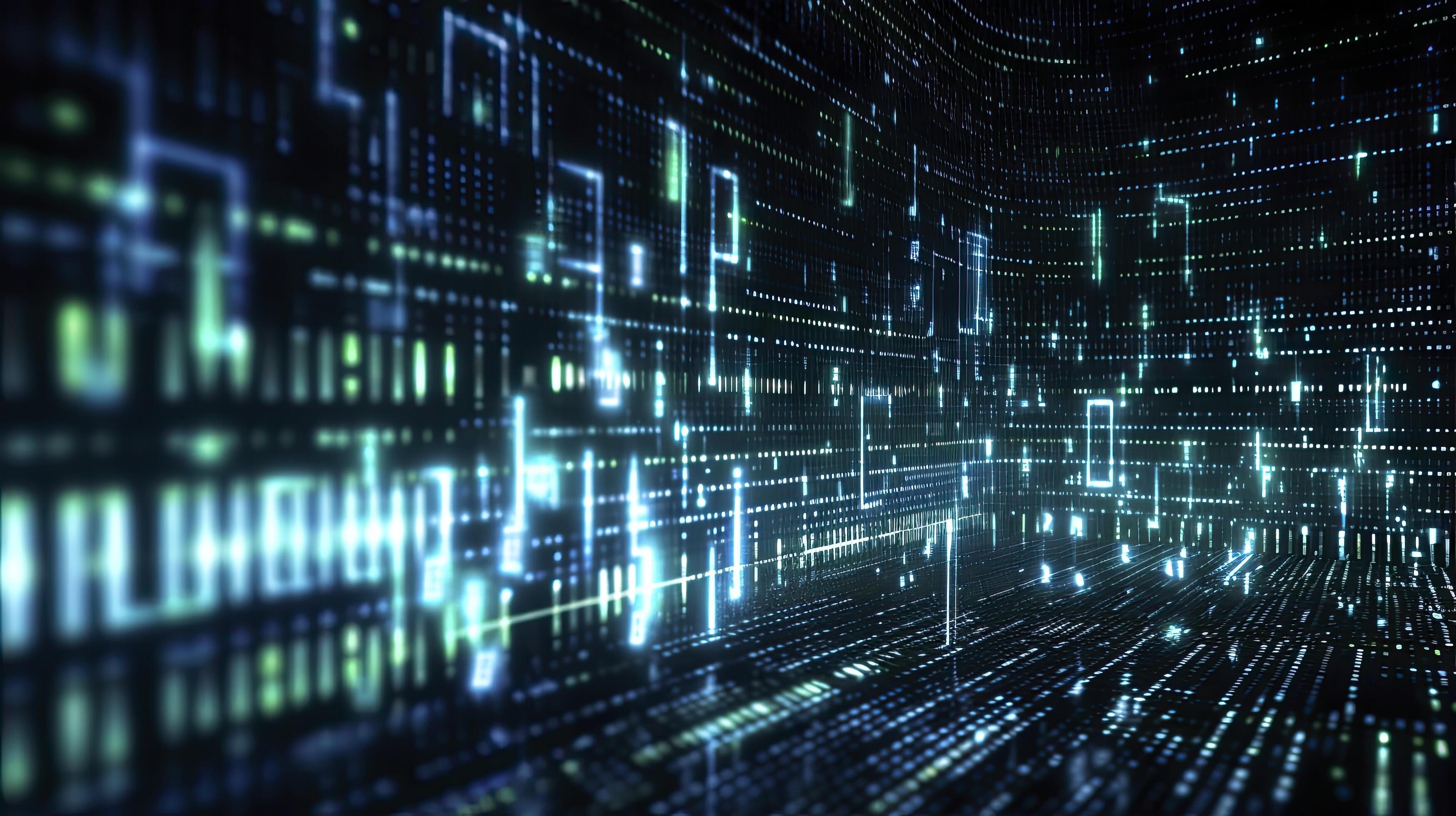 AI generated An abstract digital background with binary code and AI ...