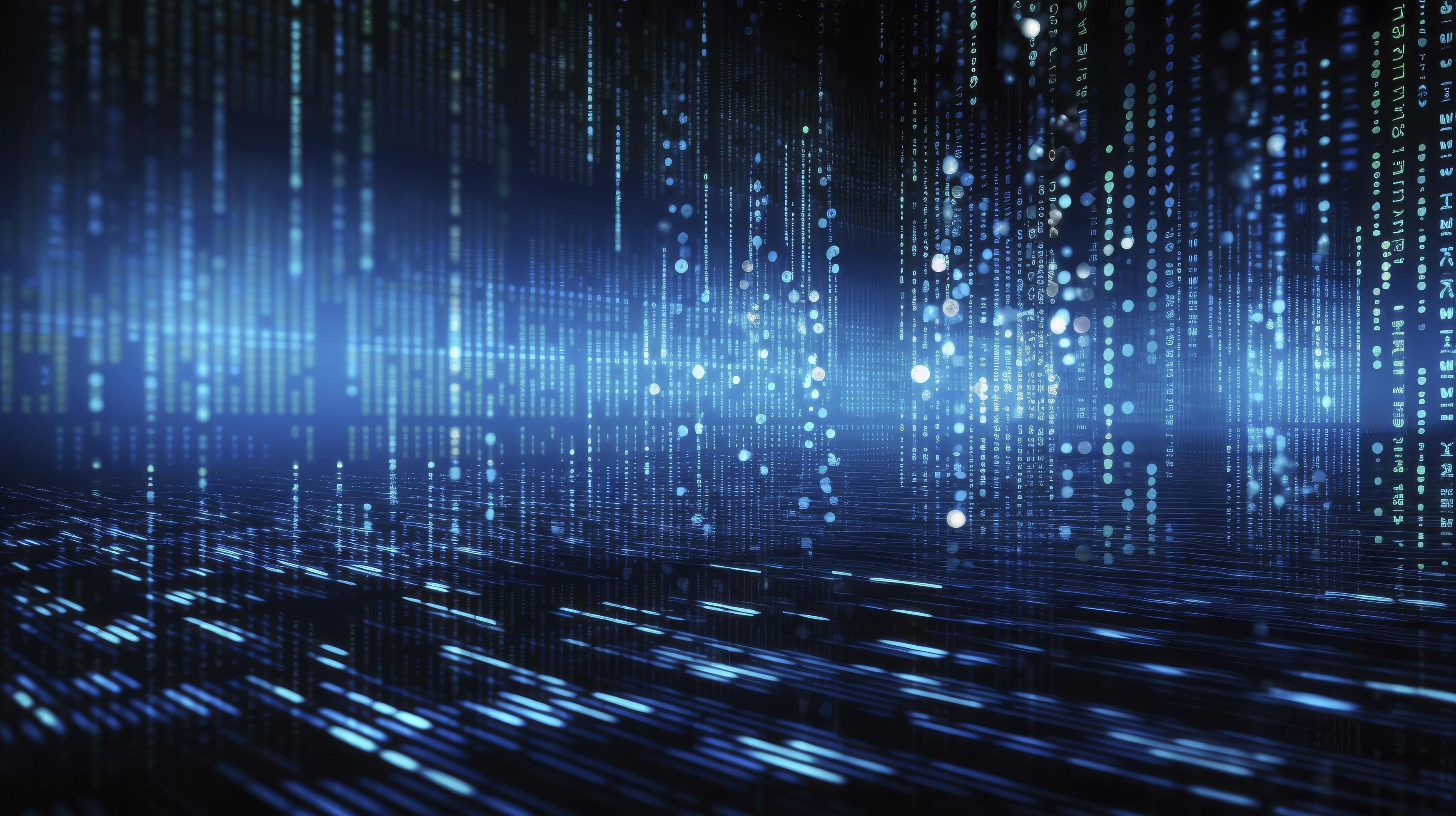 AI generated An abstract digital background with binary code and AI ...