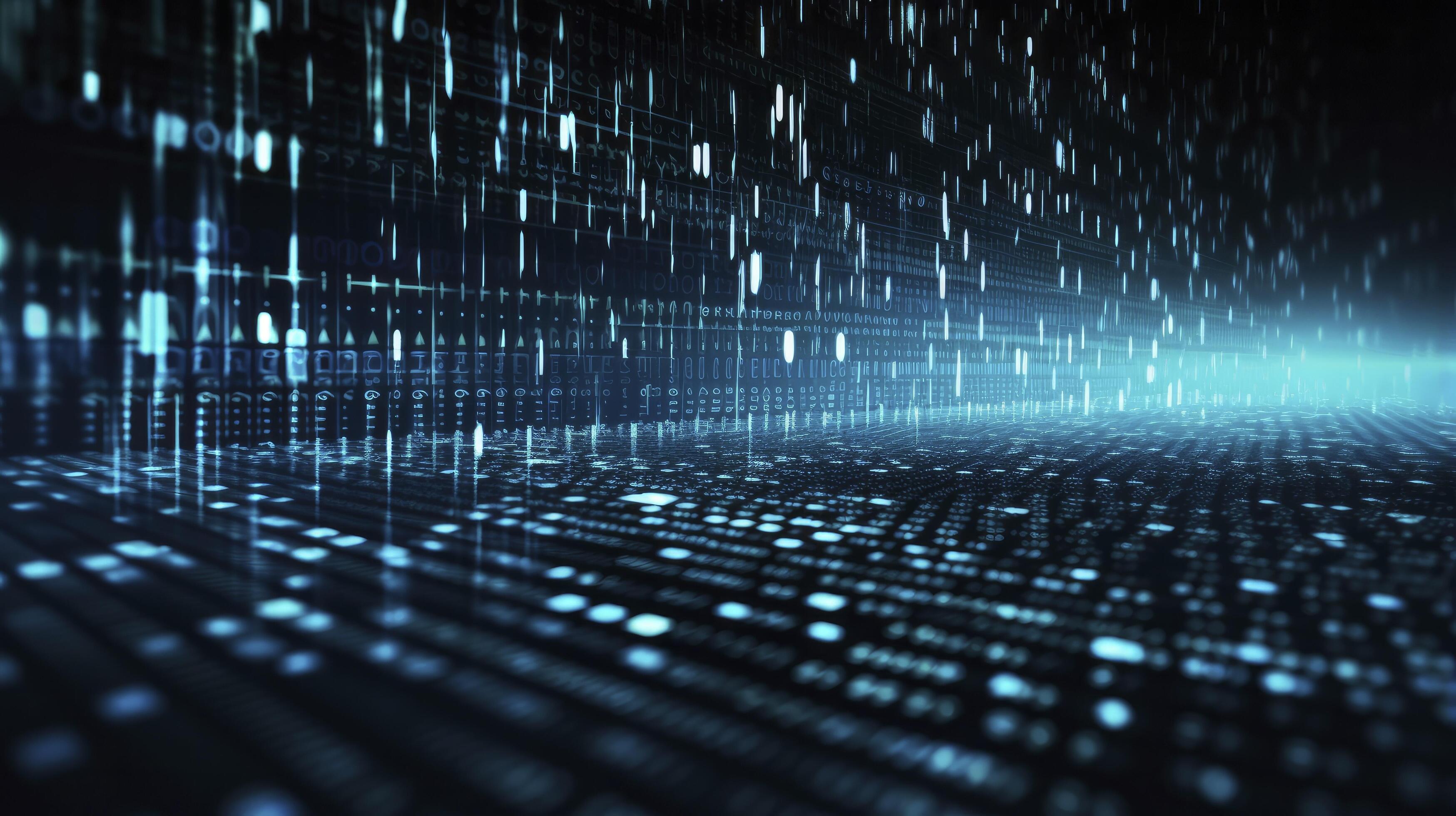 AI generated An abstract digital background with binary code and AI ...