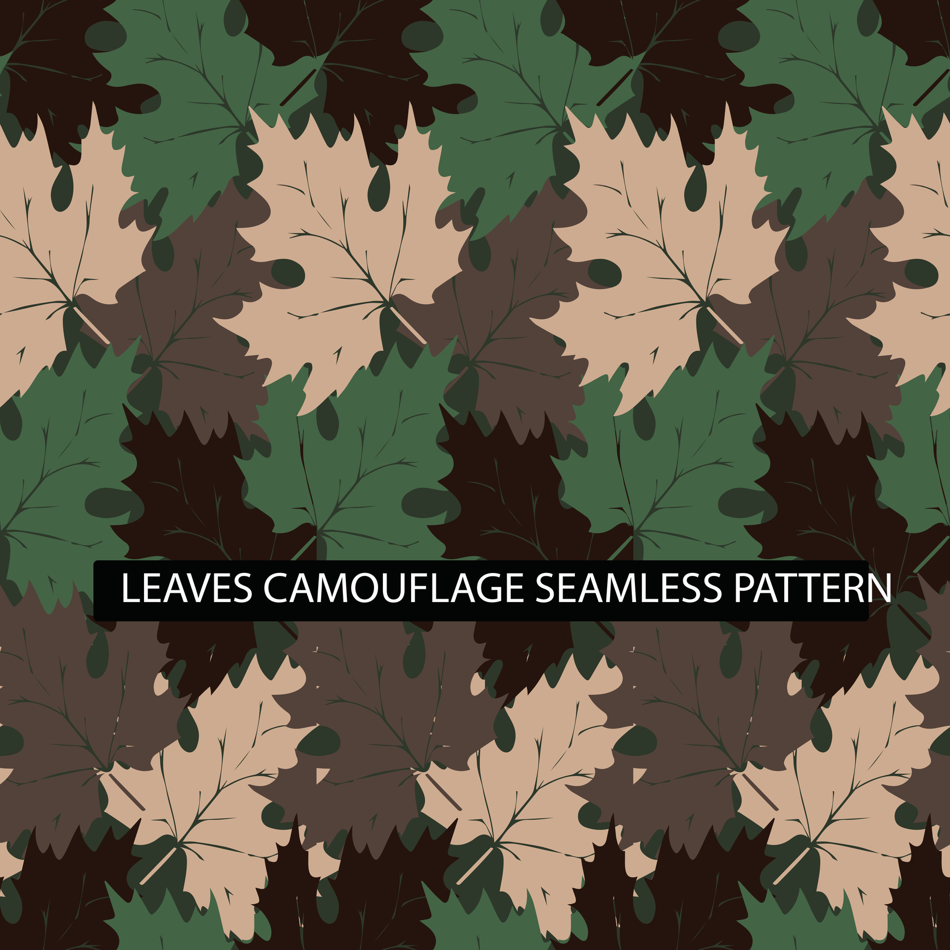 LEAVES VECTOR CAMOUFLAGE SEAMLESS PATTERN, LEAVES PATTERN 35220592 Vector Art at Vecteezy