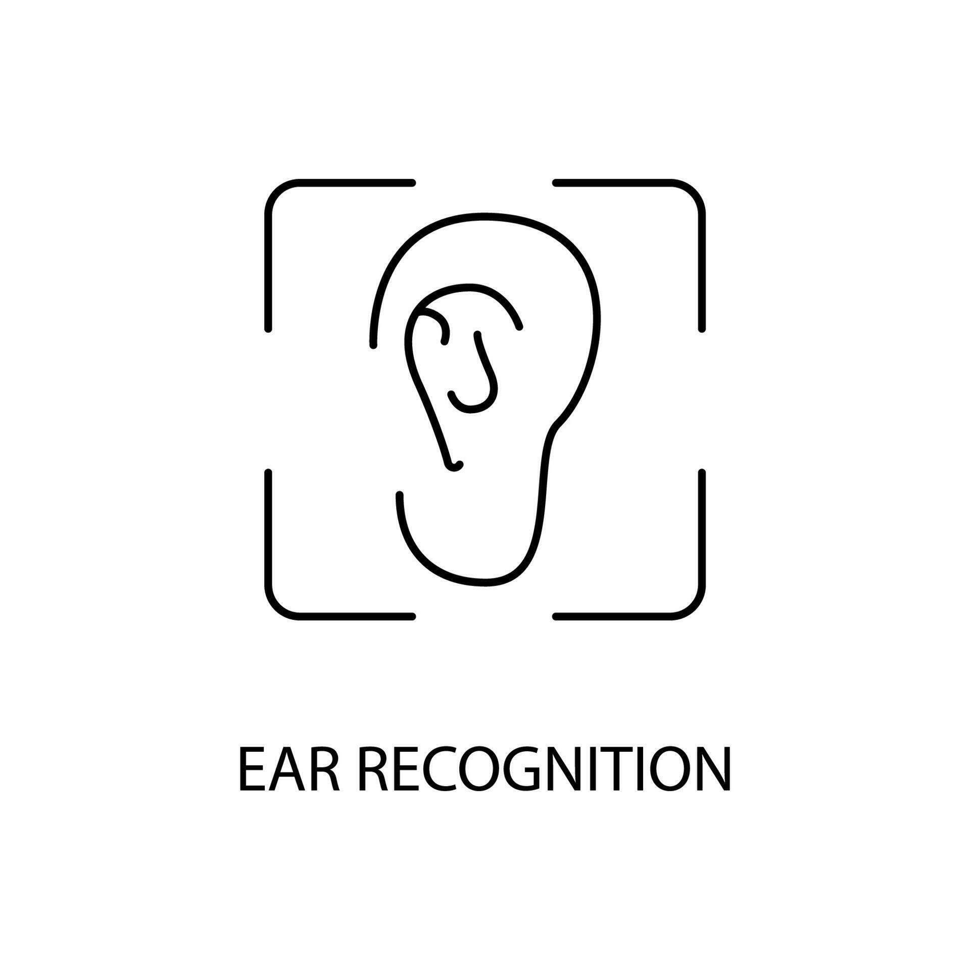 Ear Recognition Concept Line Icon Simple Element Illustrationear