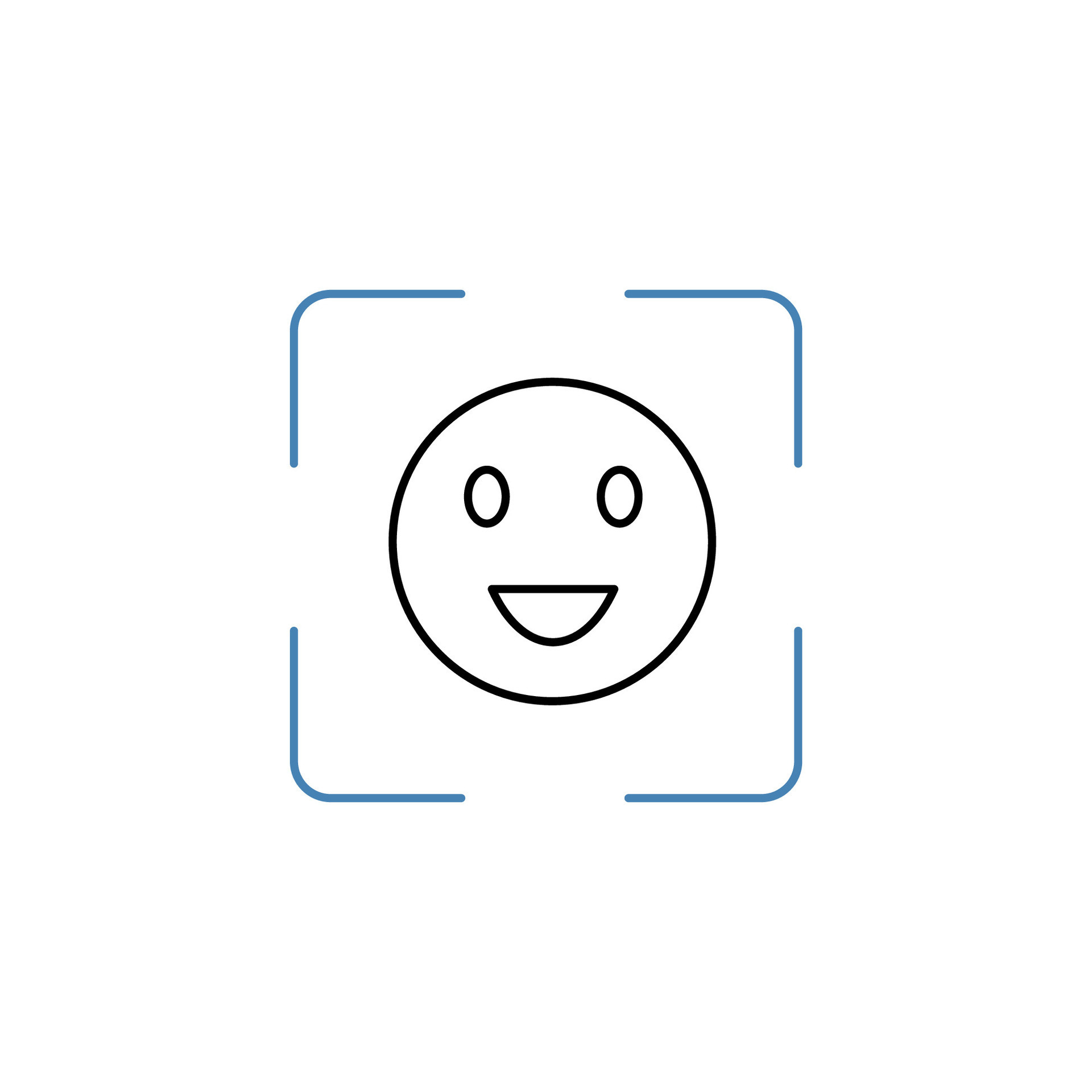 Face Scan Concept Line Icon Simple Element Illustrationface Scan Concept Outline Symbol Design