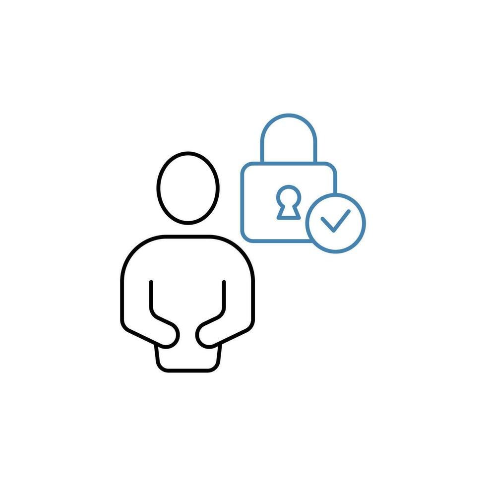 authentication concept line icon. Simple element illustration.authentication concept outline ...