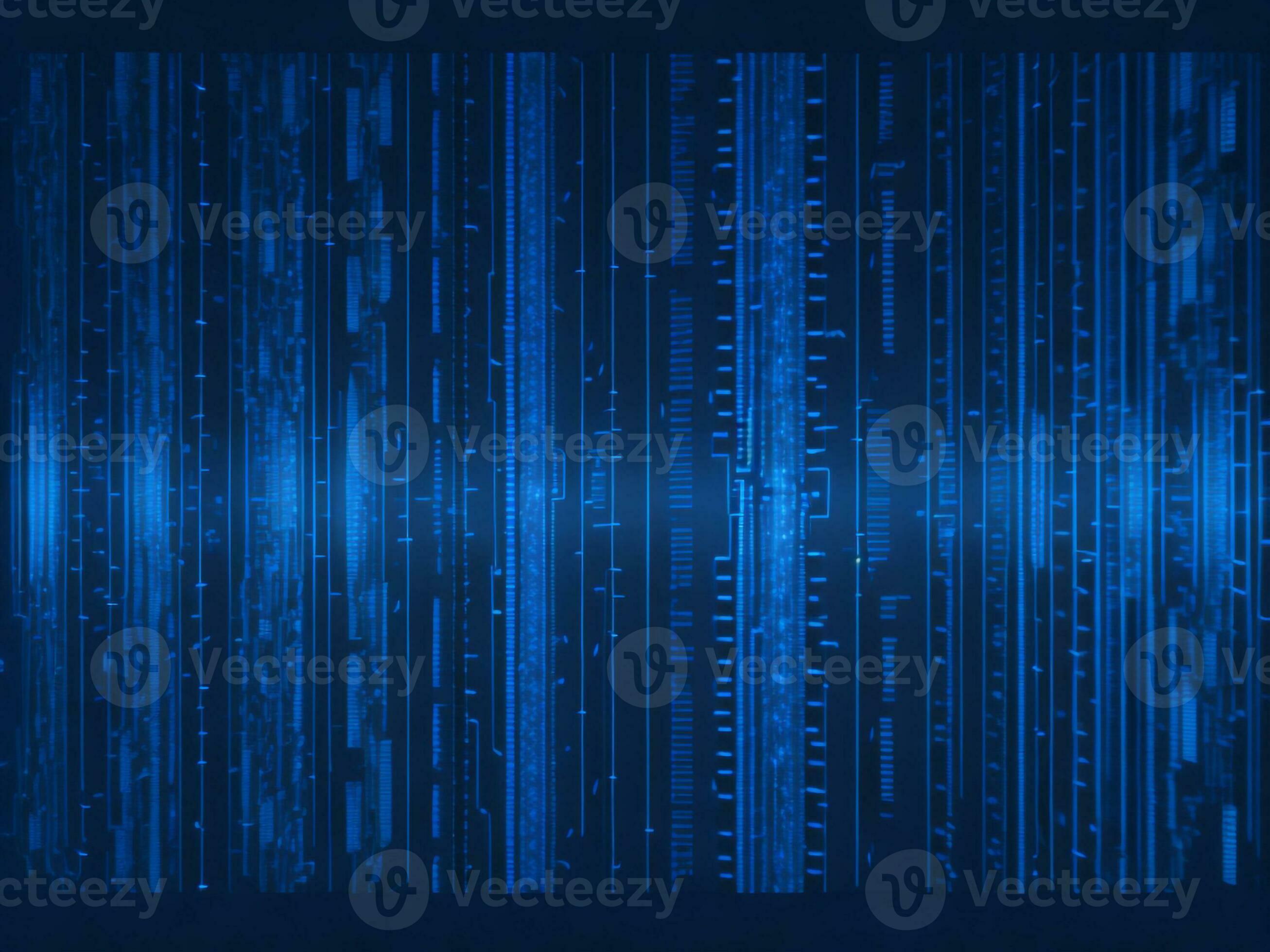 Ai Generated Blue Digital Binary Data On Computer Screen Background Binary Code Background
