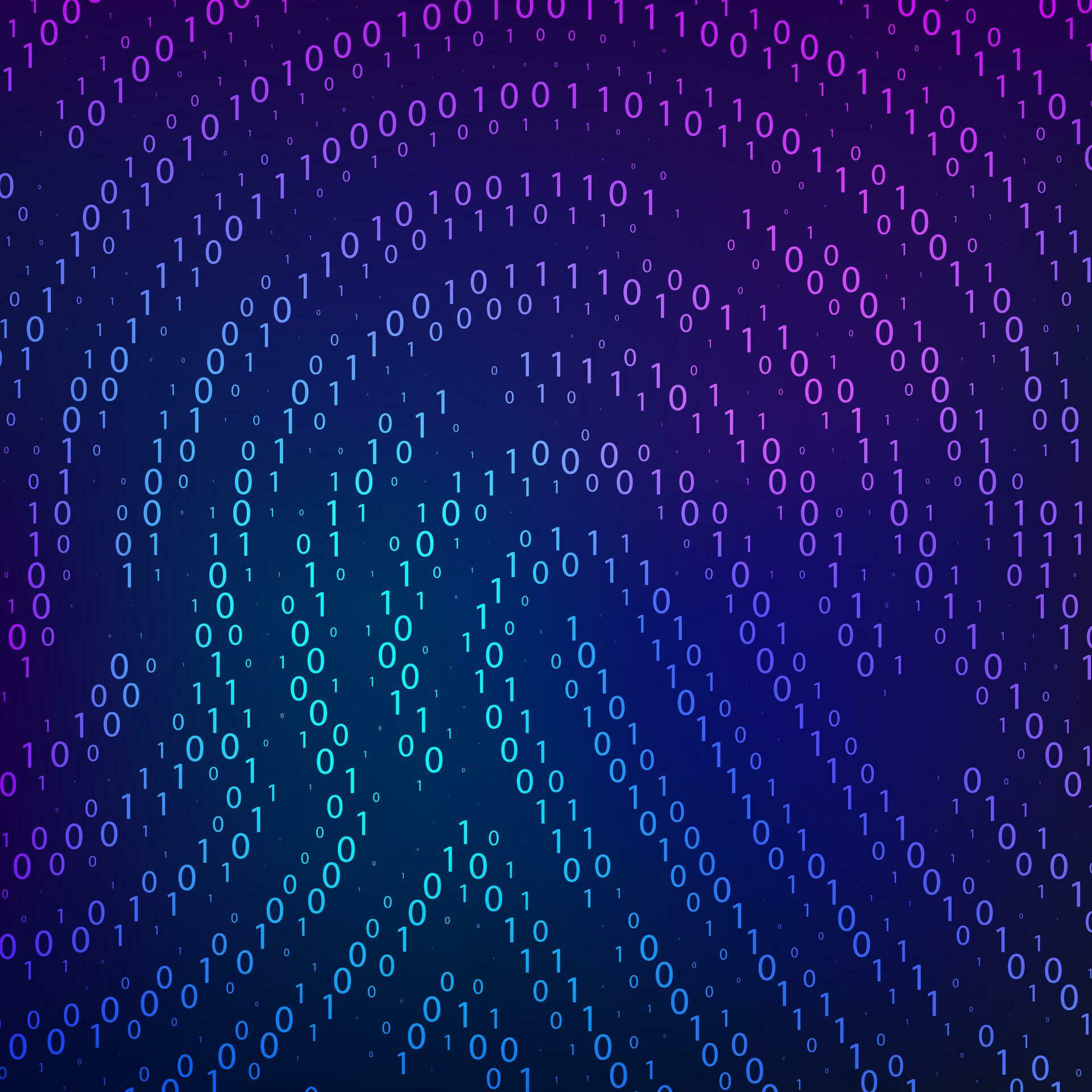 Binary code. Biometric data by fingerprint shape. Cyber security ...