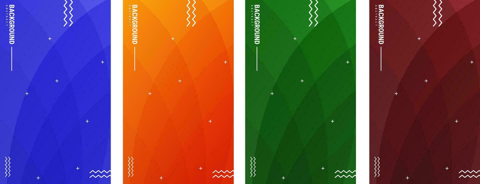 Set Abstract Background Dynamic Shape Composition Eps10 Vector