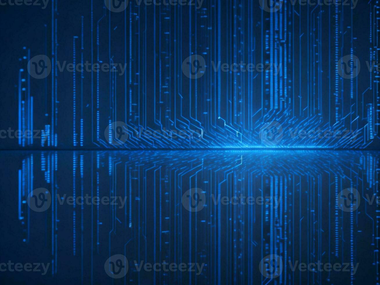 AI generated Digital Cyberspace with Particles and Digital Data Network Connections. High Speed ...