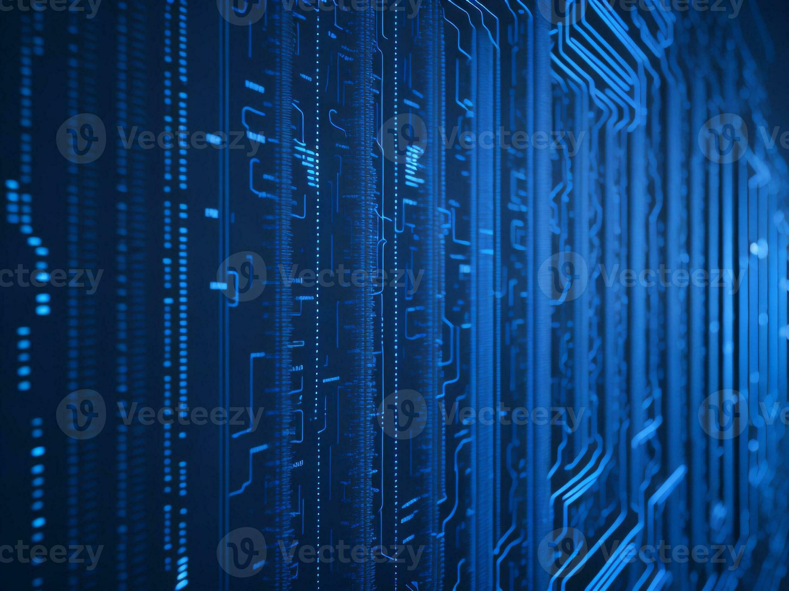 Ai Generated Digital Cyberspace With Particles And Digital Data Network Connections High Speed