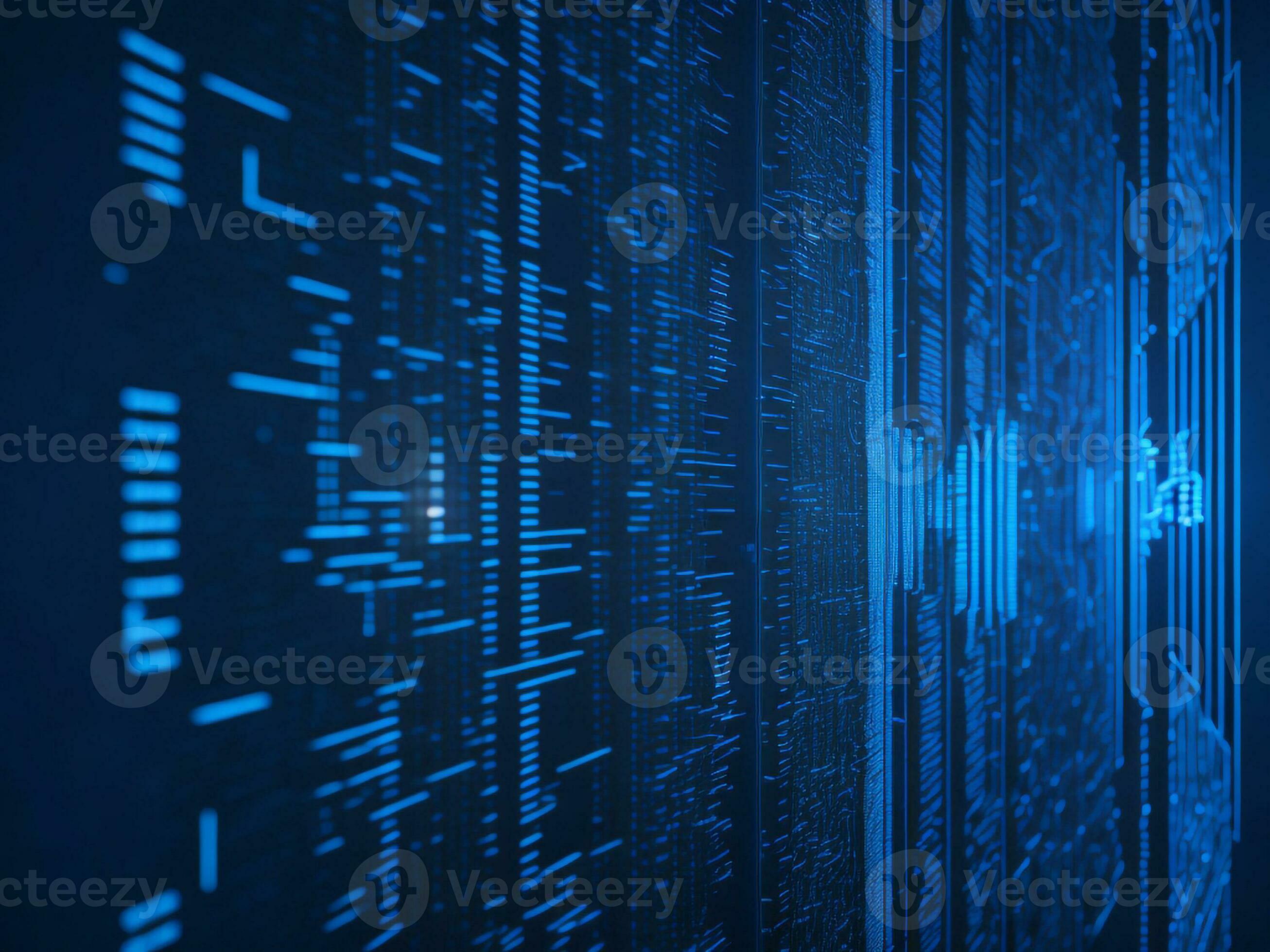 AI generated Digital Cyberspace with Particles and Digital Data Network Connections. High Speed ...