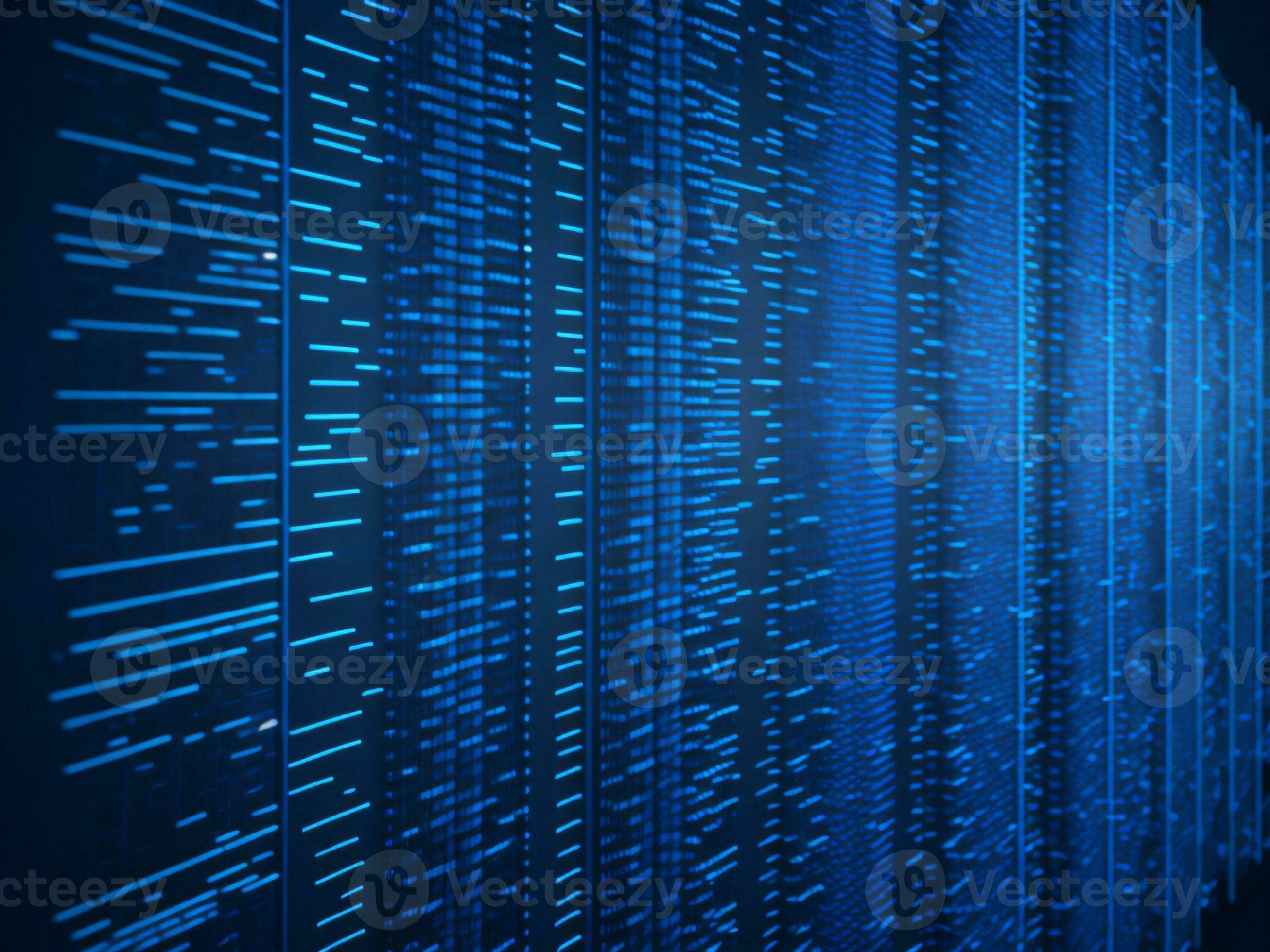 AI generated Digital Cyberspace with Particles and Digital Data Network Connections. High Speed ...