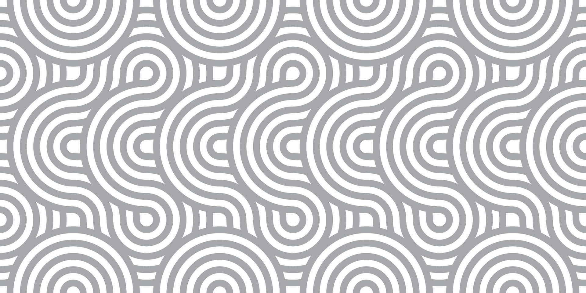 Abstract Lines Geometric Seamless Pattern Rounded Pattern Vector Repeat Endless Fabric