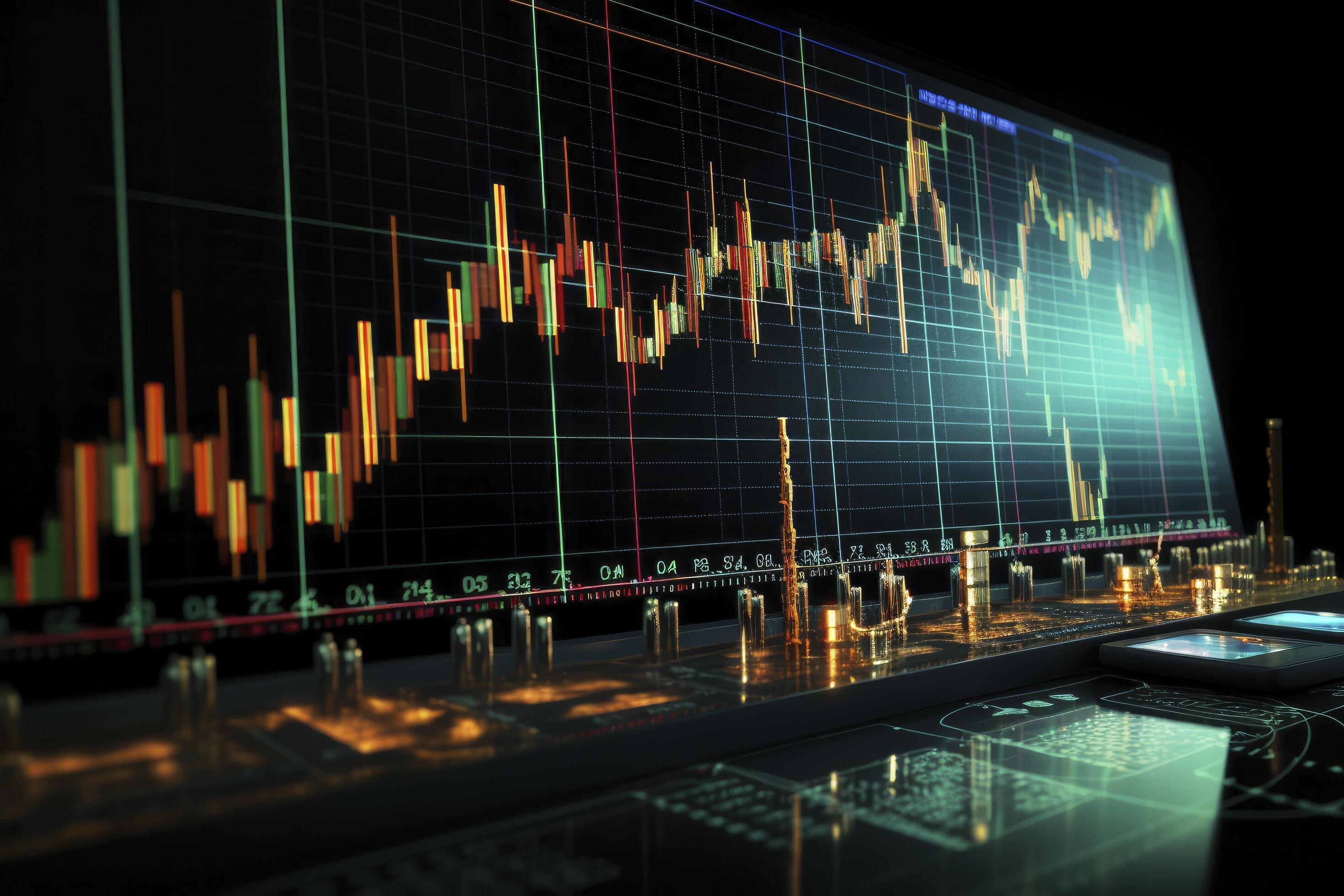 AI generated Digitally Generated Currency and Exchange Stock Chart for ...