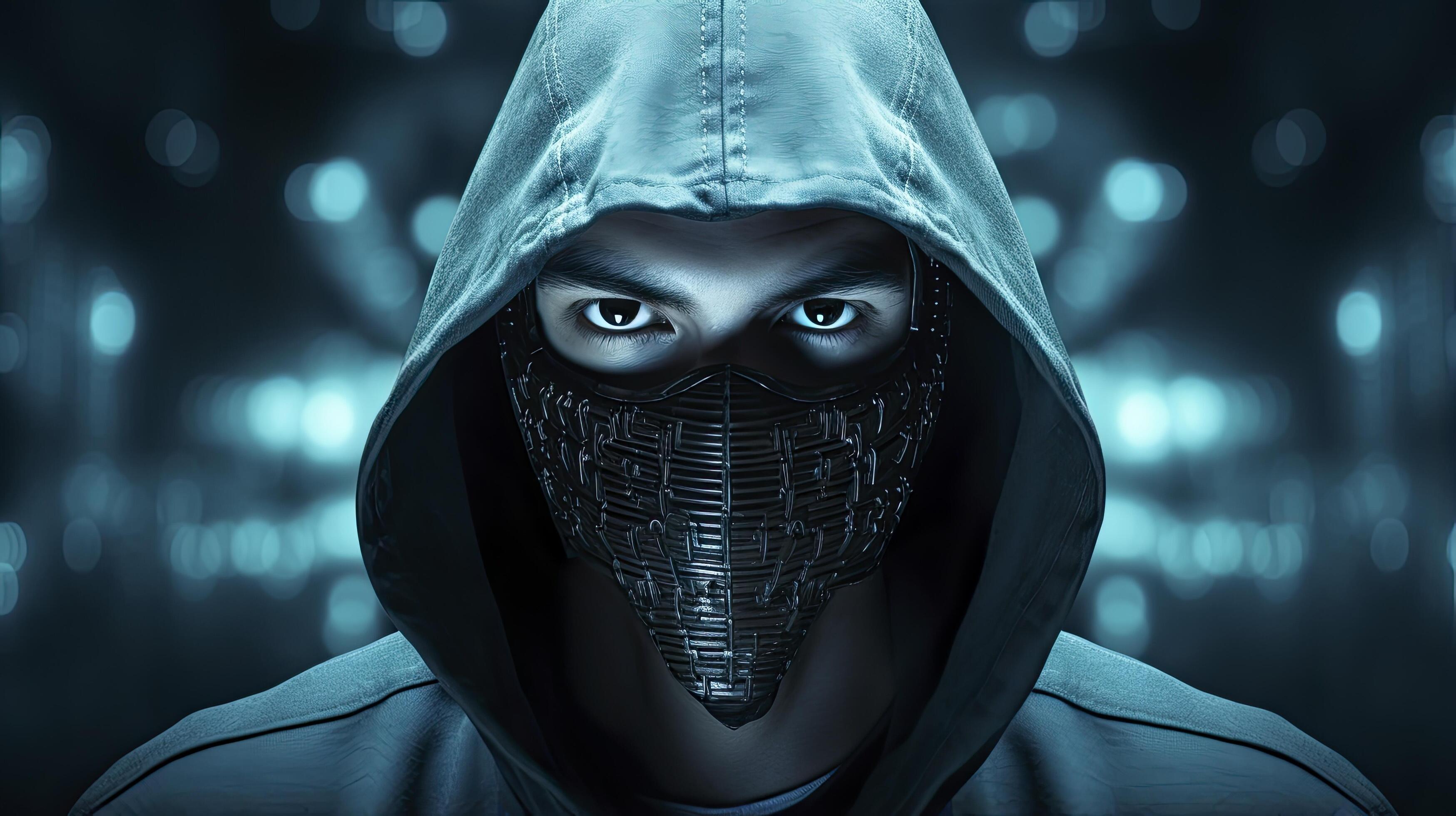 Ai Generated Binary Intrigue Anonymous Robotic Hacker Concept Of