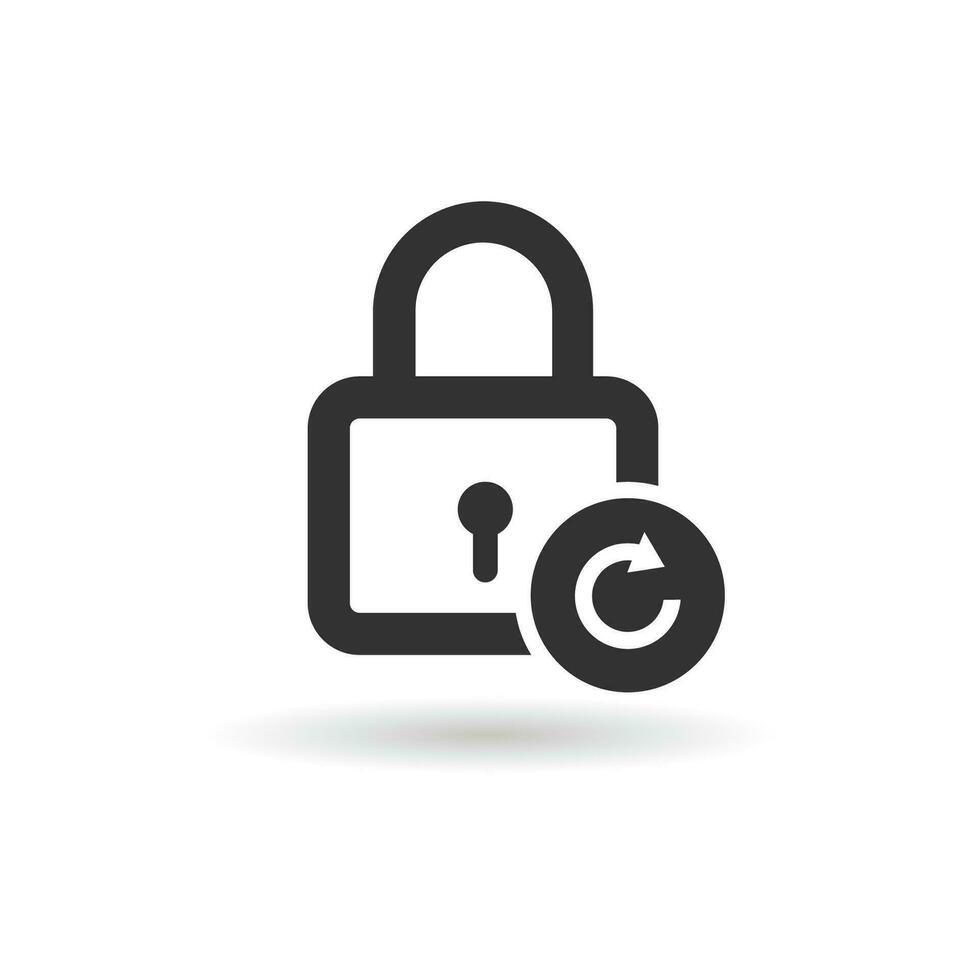 Reset Password Icon Repeat Safety Icon Lock Reload Icon On White
