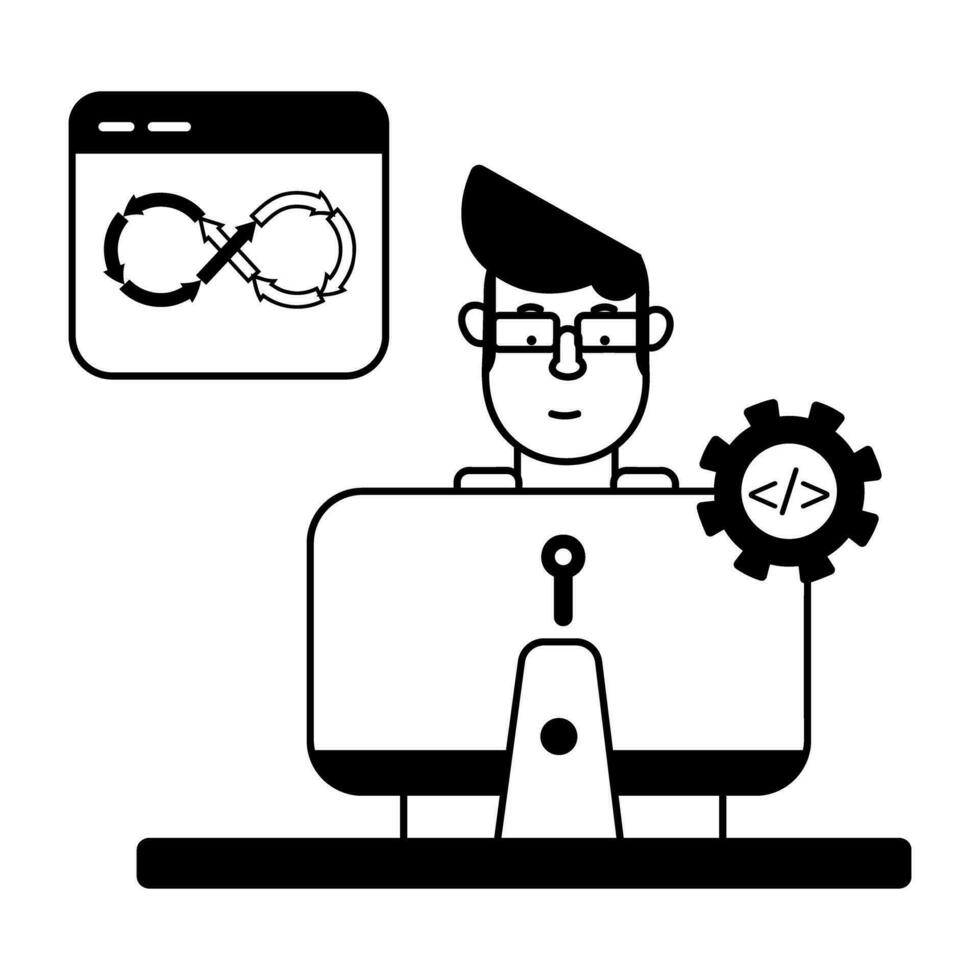 Trendy Devops Engineer 35238589 Vector Art at Vecteezy Trendy Devops Engineer 35238589 Vector Art at Vecteezy