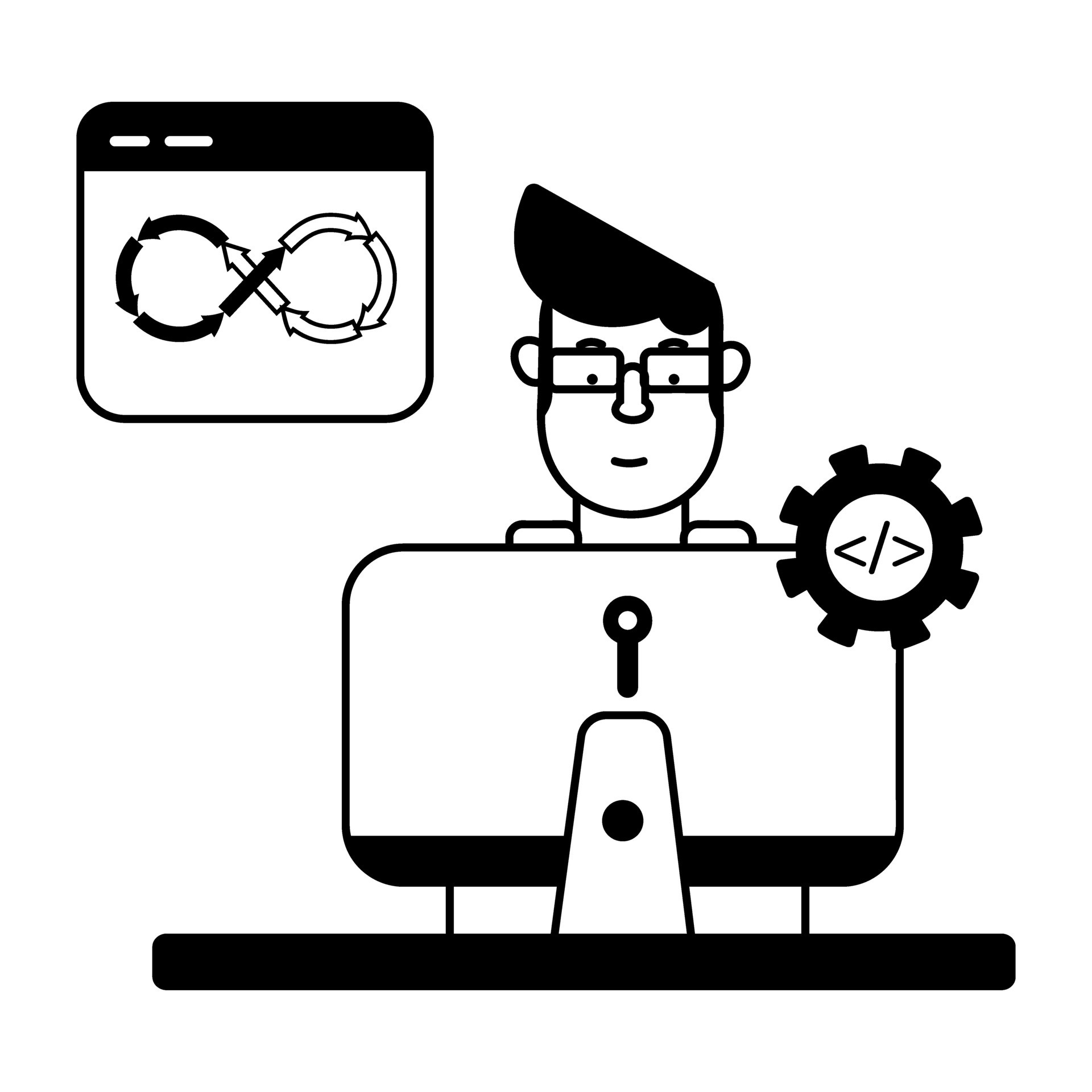 Trendy Devops Engineer 35238589 Vector Art at Vecteezy Trendy Devops Engineer 35238589 Vector Art at Vecteezy