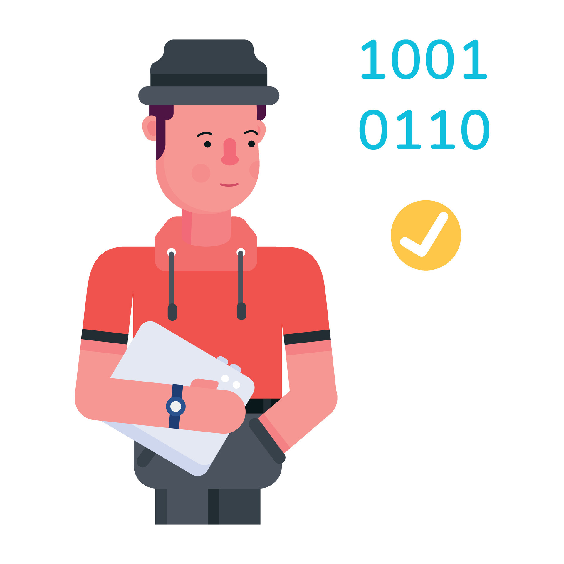 Trendy Binary Programmer 35238620 Vector Art at Vecteezy