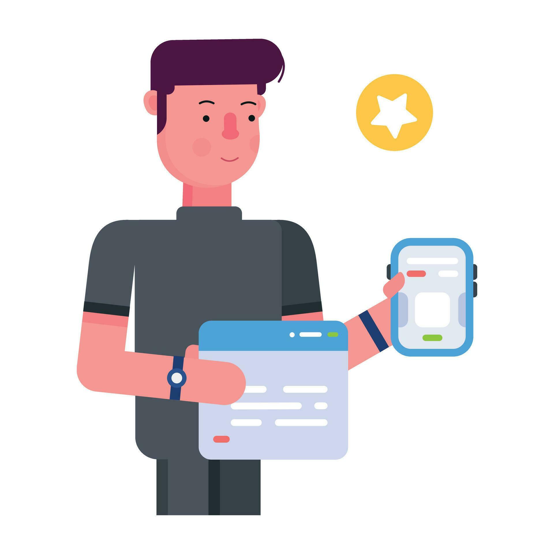 Trendy Responsive Coding 35238622 Vector Art at Vecteezy