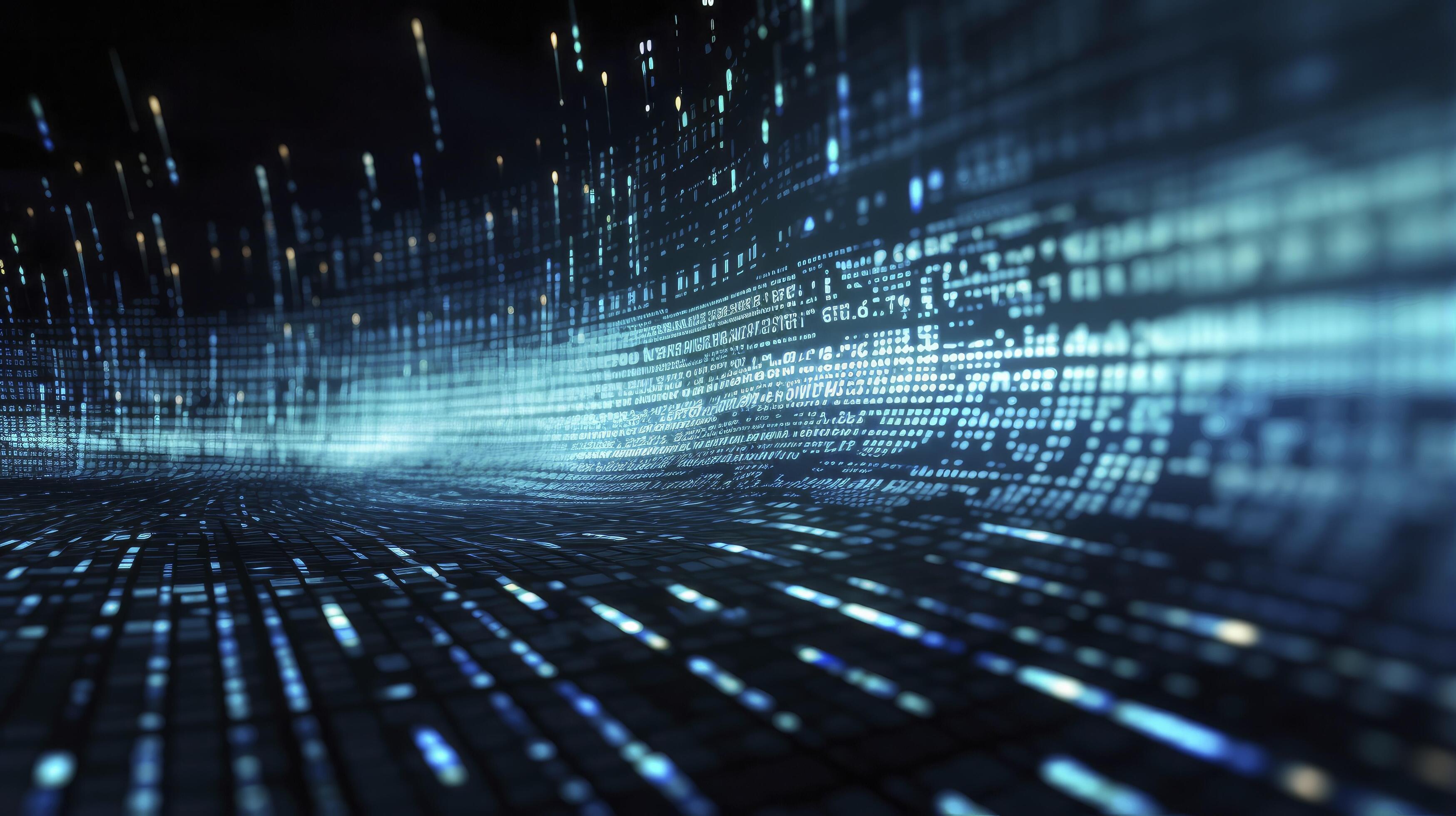 AI generated An abstract digital background with binary code and AI ...