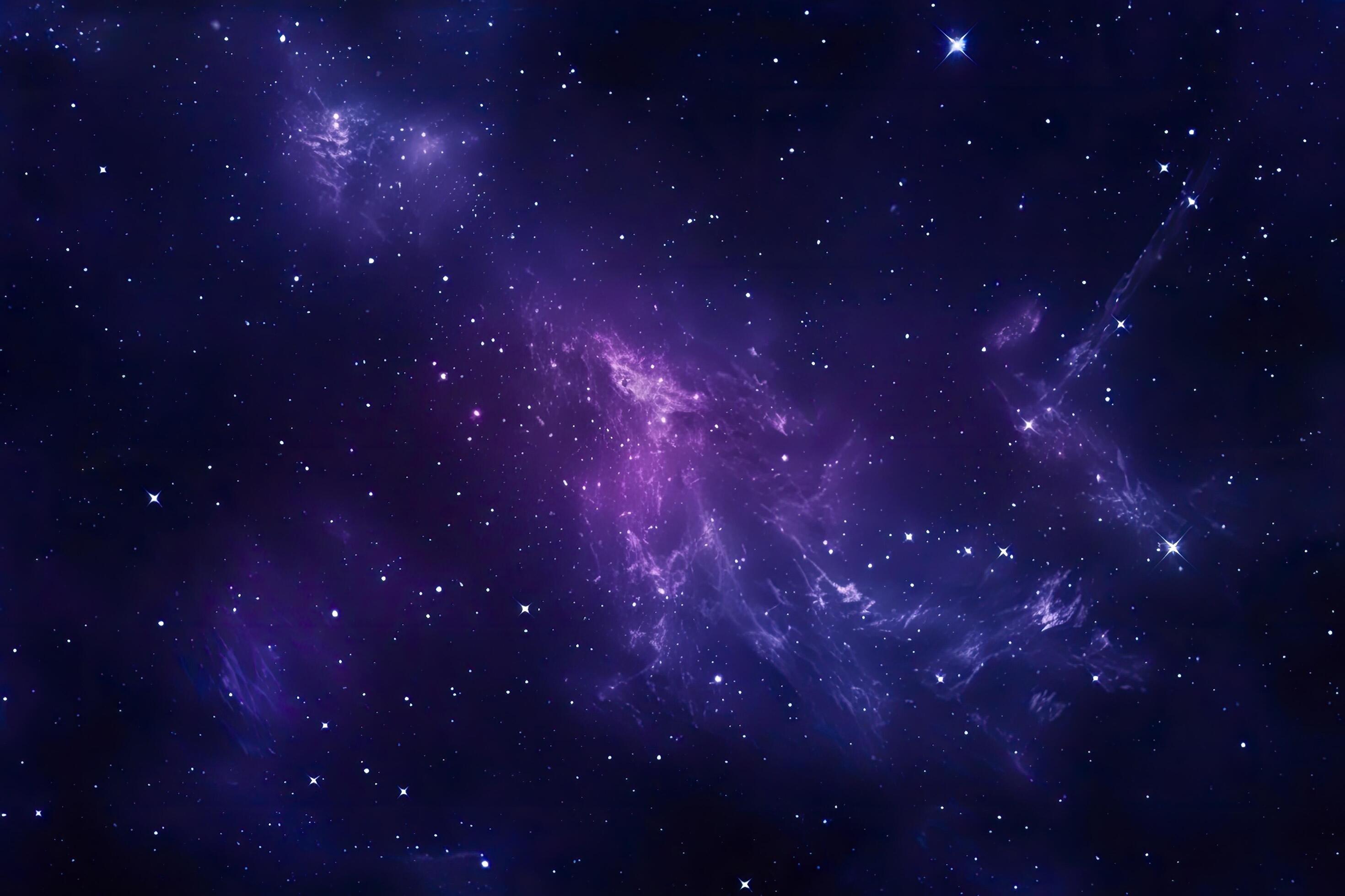 AI generated Purple Galaxy space stars in Outer Space. AI Generated ...