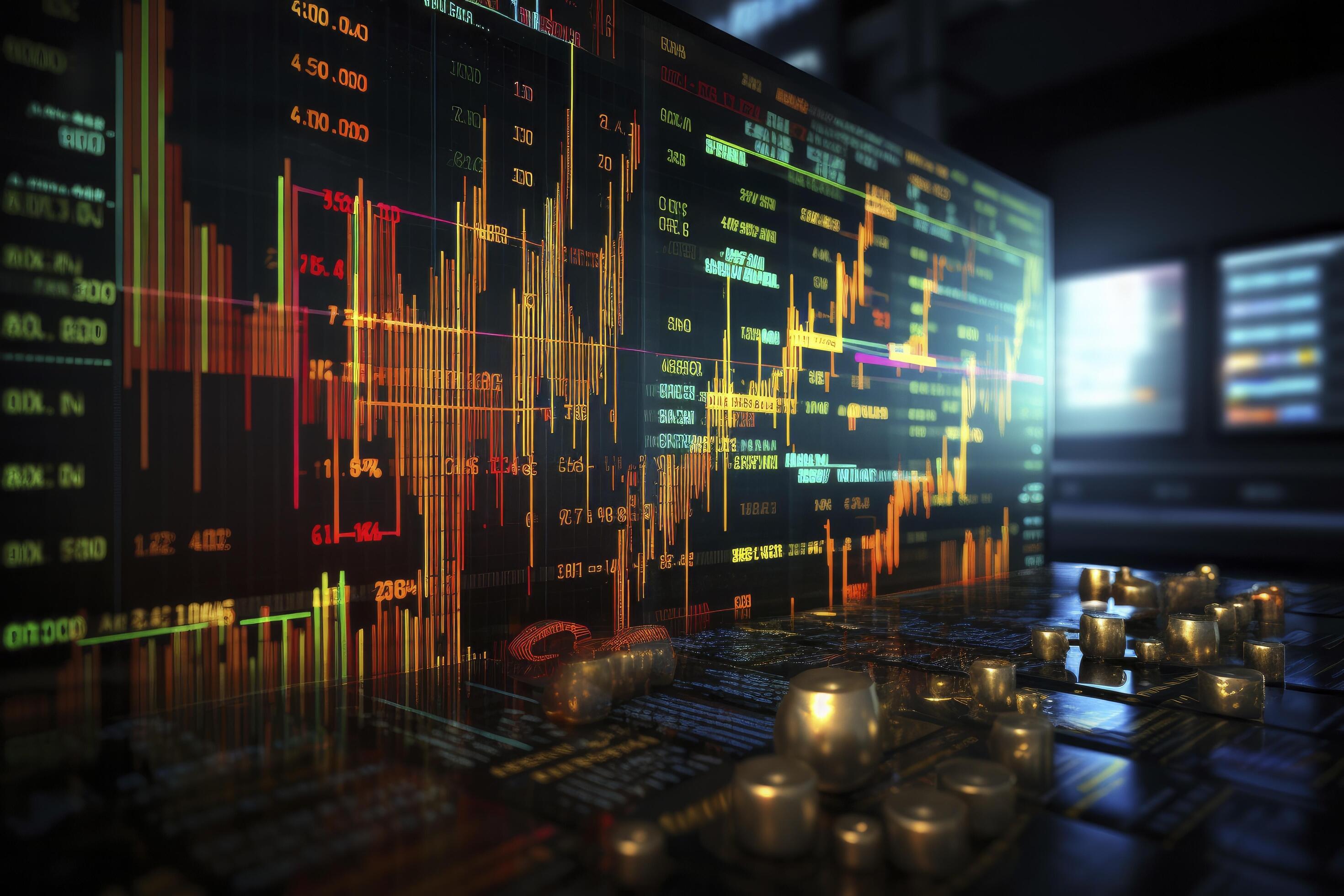 AI generated Digitally Generated Currency and Exchange Stock Chart for ...