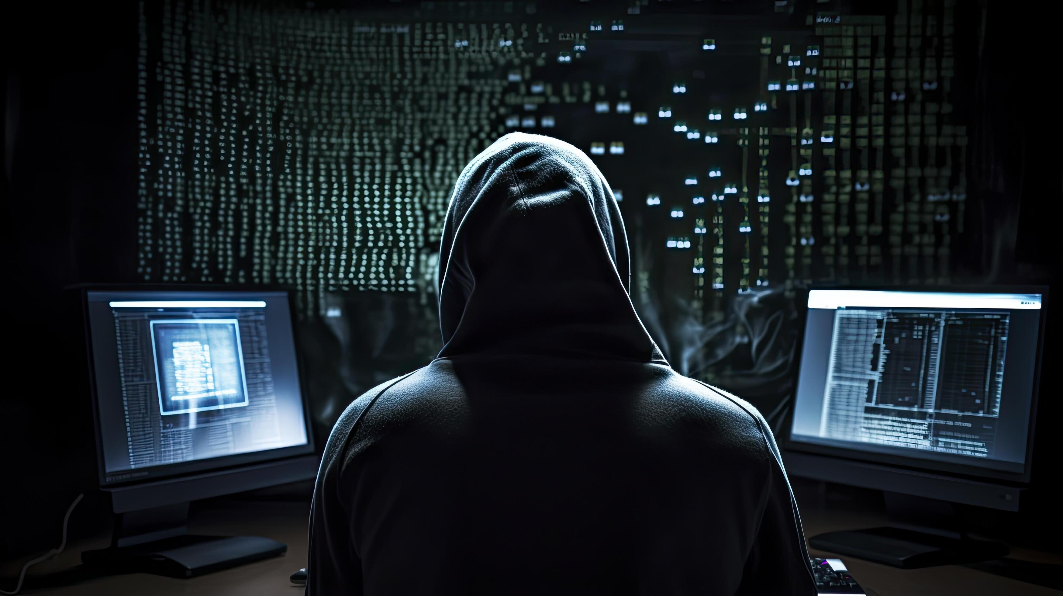 AI generated Hacker. A glimpse into the world of cyber conspiracies. AI ...