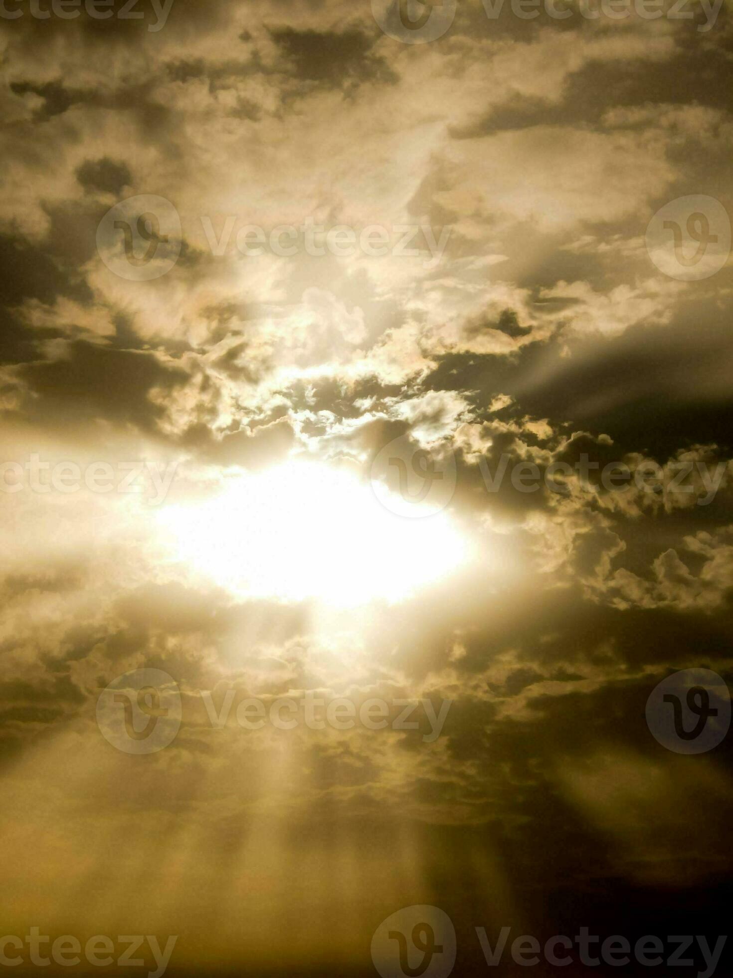 sunbeams shining through clouds in the sky 35251462 Stock Photo at Vecteezy